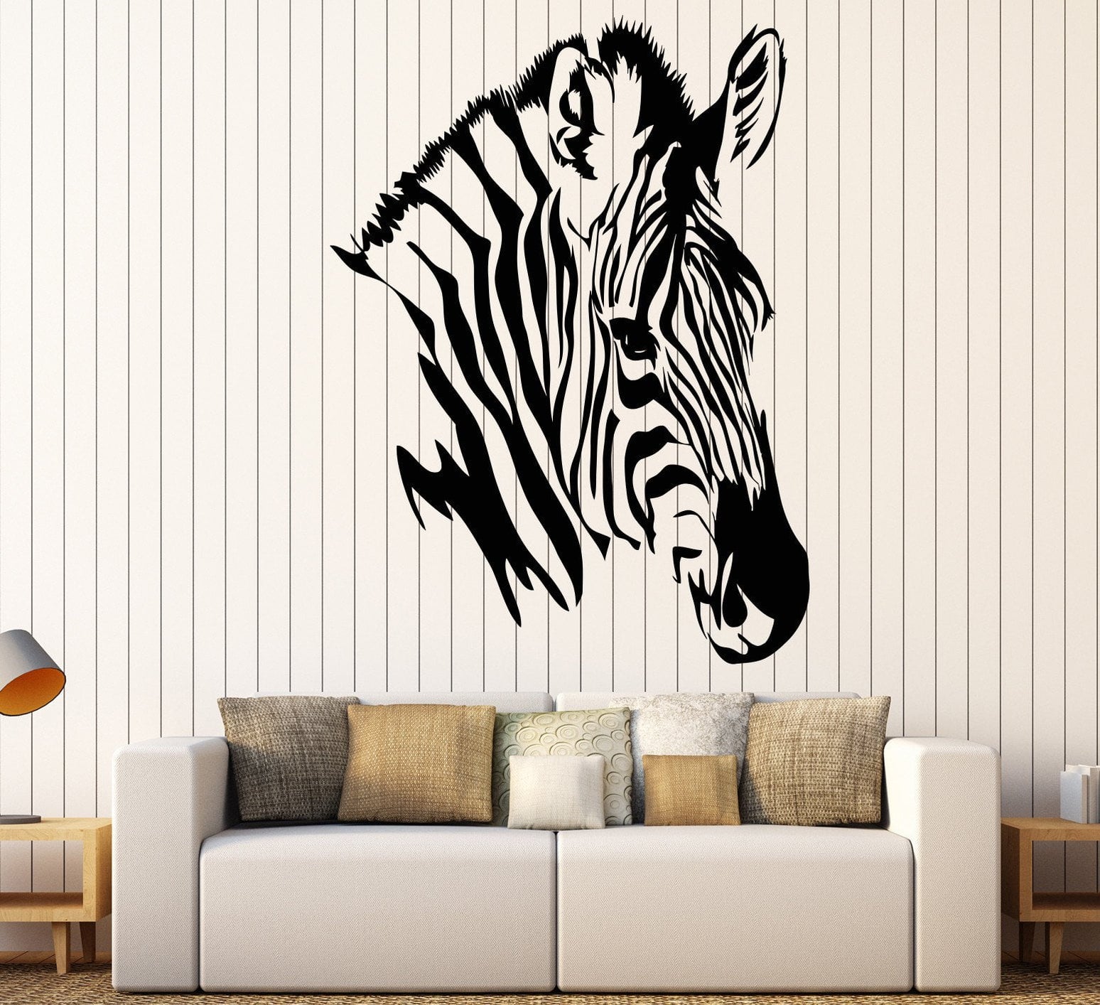 Vinyl Decal Wall Zebra Head African Animals Zoo Stickers Unique Gift ...
