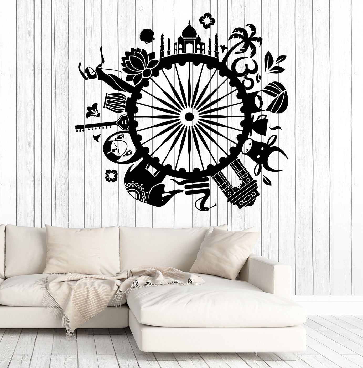 Vinyl Wall Decal India Culture Travel Hinduism Hindu Stickers Unique G ...
