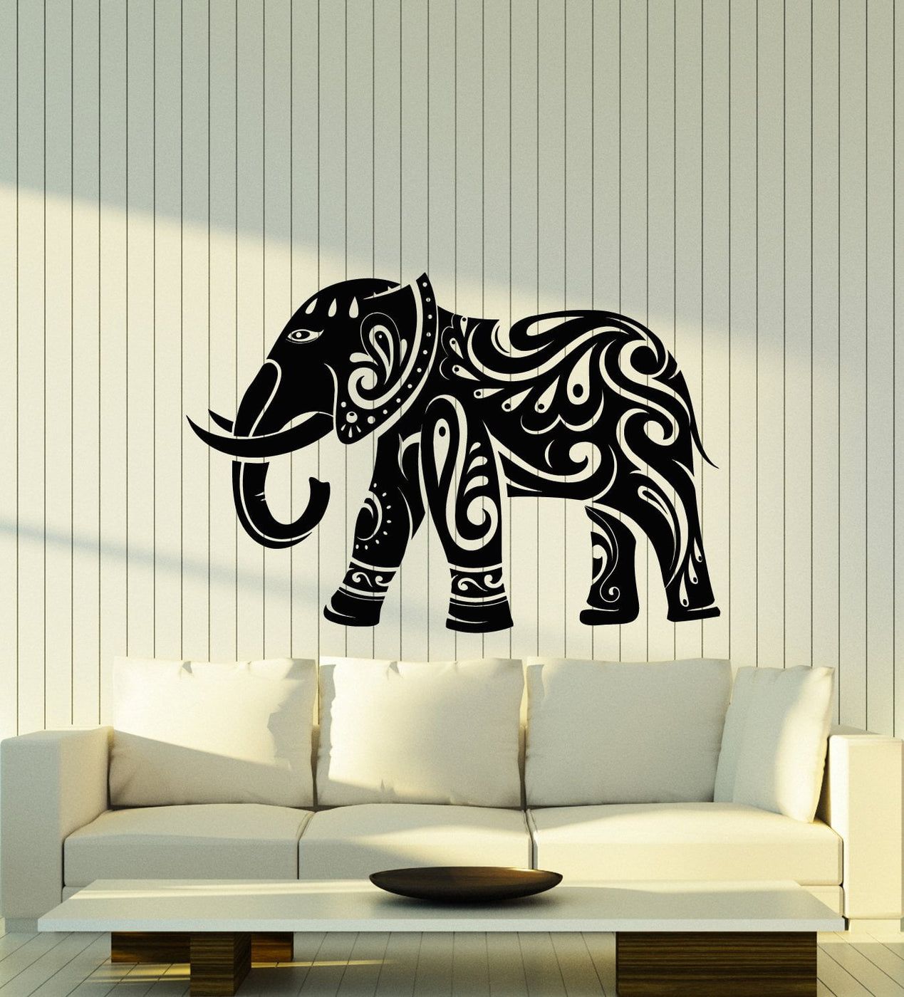Vinyl Wall Decal Indian Beautiful Elephant Hindu Animal Stickers (2870 ...