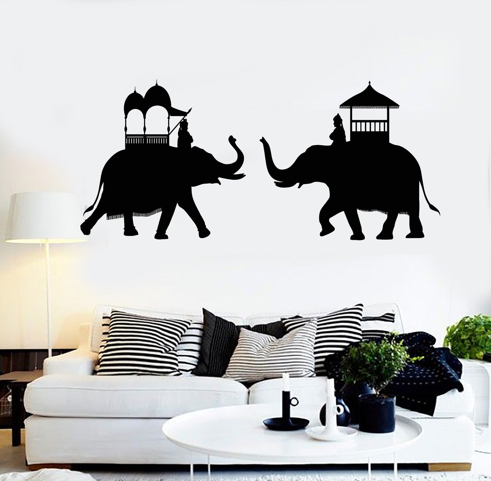 Vinyl Wall Decal Indian Elephants India Hindu Stickers Mural Unique Gi ...