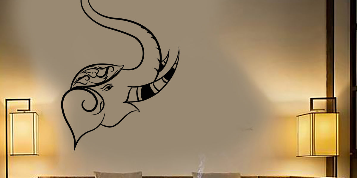 Vinyl Wall Decal Hindu India Elephant Head Buddhism Stickers (3455ig ...