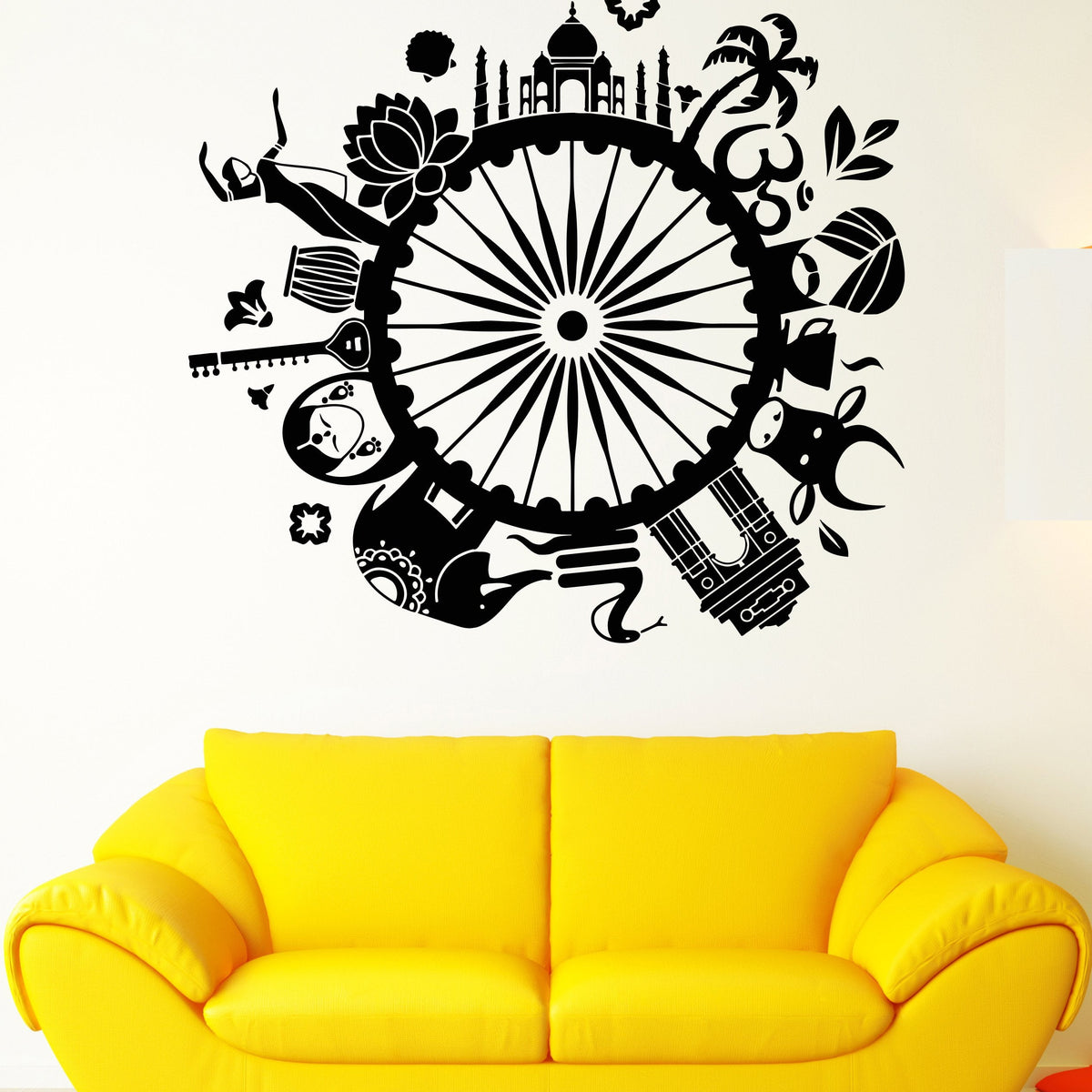 Vinyl Wall Decal India Culture Travel Hinduism Hindu Stickers Unique G ...