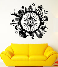 Vinyl Wall Decal India Culture Travel Hinduism Hindu Stickers Unique G ...