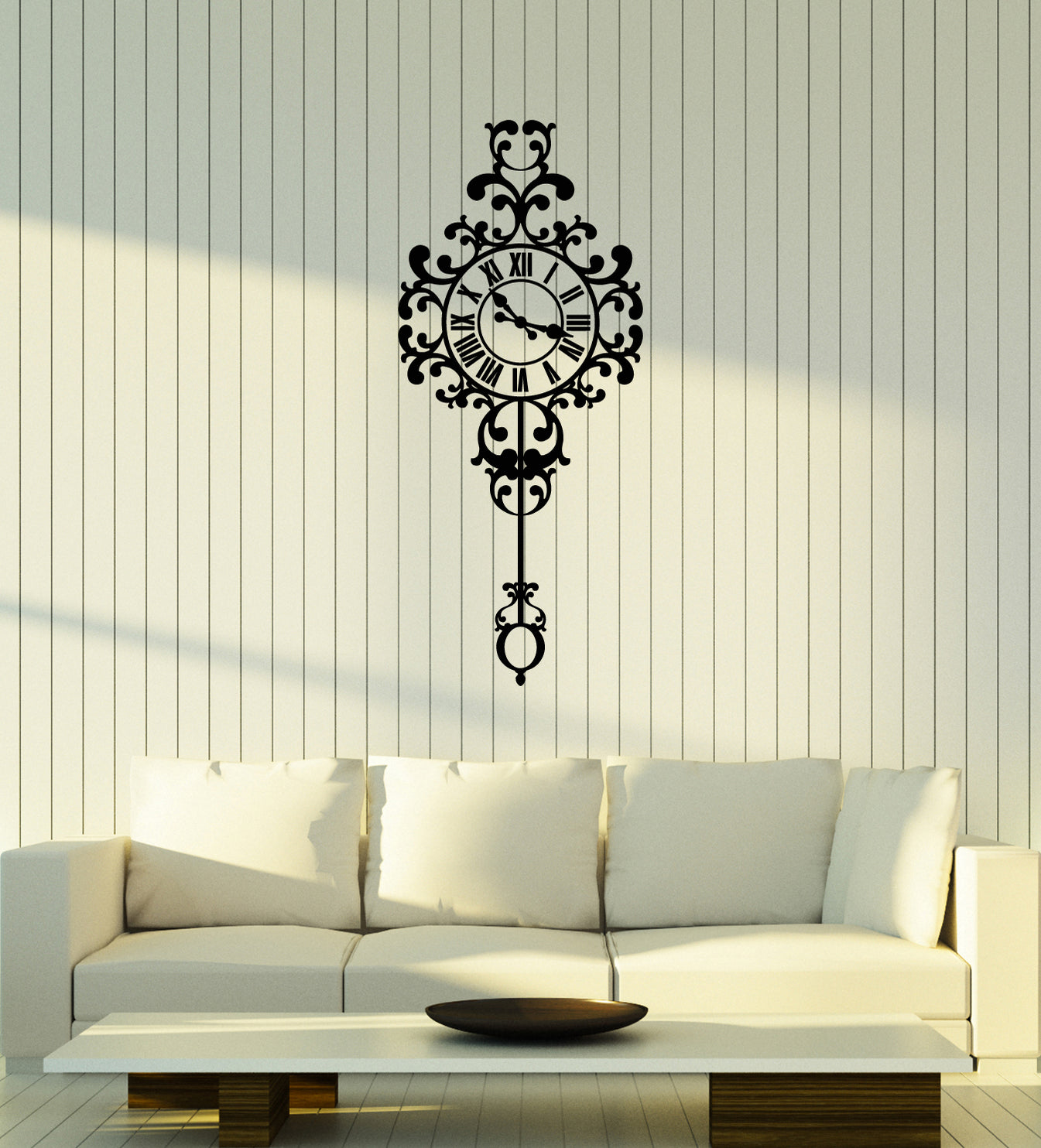 Vinyl Wall Decal Vintage Wall Clock Interior Room Home Decoration Stic ...
