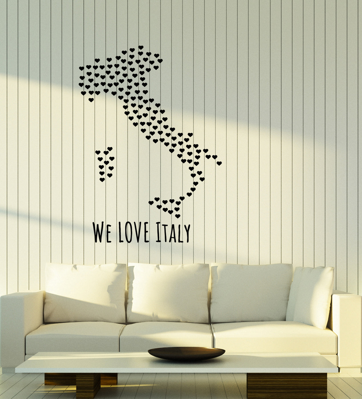 Vinyl Wall Decal Italy Map Words Quote Travel Tourism Stickers (3473ig ...