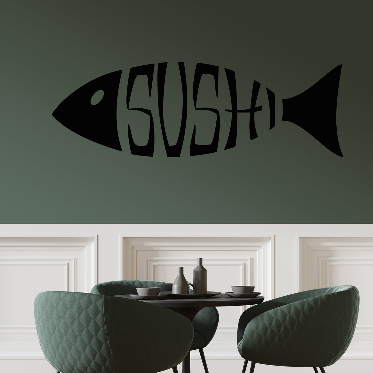 Vinyl Wall Decal Sushi Logo Restaurant Japanese Cuisine Stickers (3364 ...