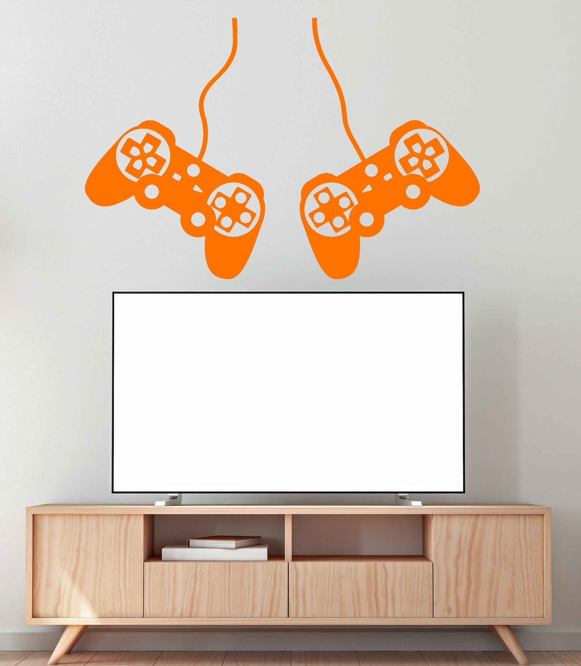 Vinyl Wall Decal Two Joystick Video Game Gamer Room Stickers Unique Gi ...