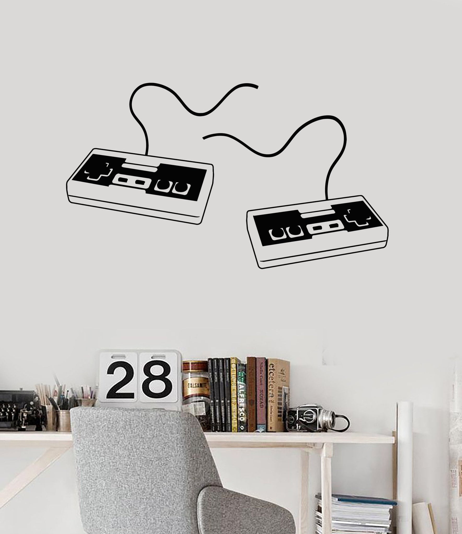 Vinyl Wall Decal Joysticks Video Game Gaming Art Gamer Mural Stickers ...