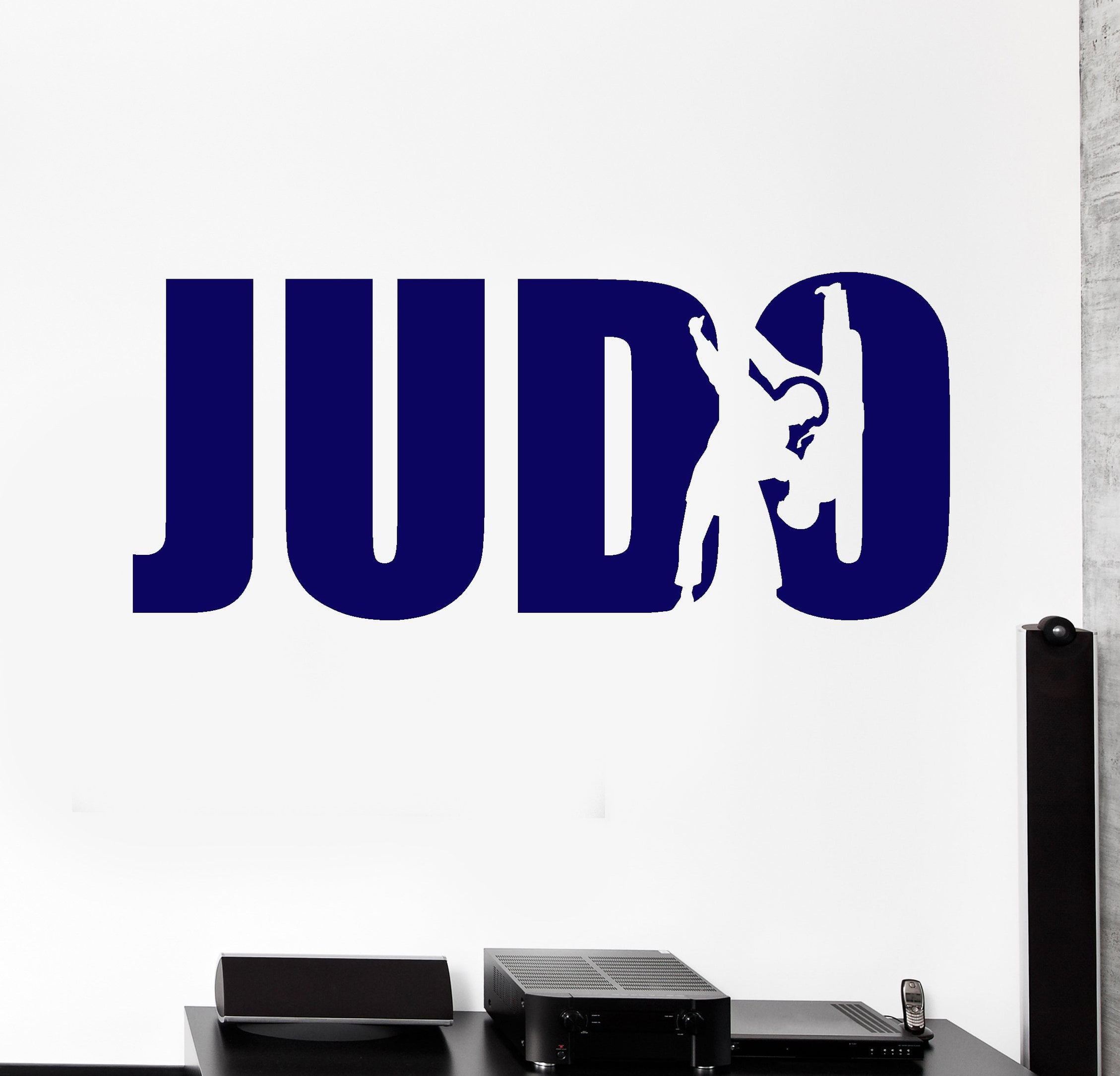 Vinyl Wall Decal Judo Sports Wrestling Fighters Logo Signboard Word St ...