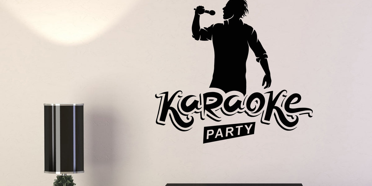 Vinyl Wall Decal Karaoke Club Party Signboard Singer Stickers (3115ig ...