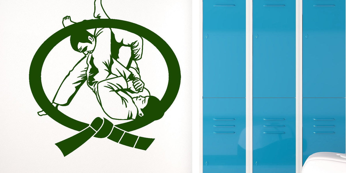 Vinyl Wall Decal Karate Belt Boys Martial Arts Fighter Fight Stickers ...