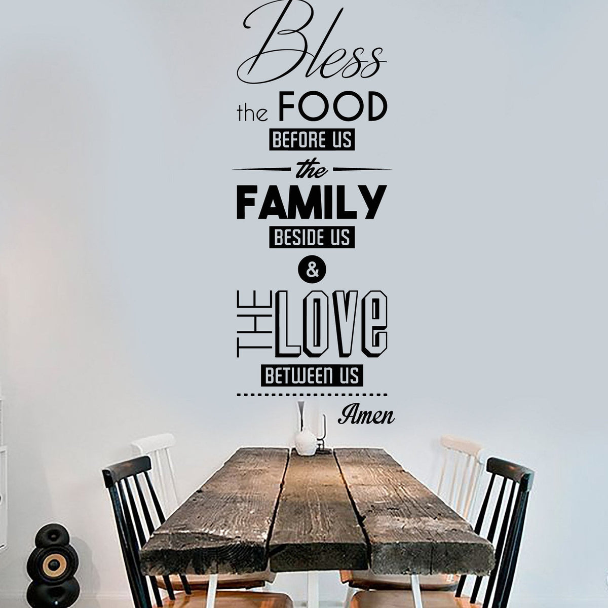 Vinyl Wall Decal Bless the Food Prayer Dining Room Kitchen Stickers Mu ...