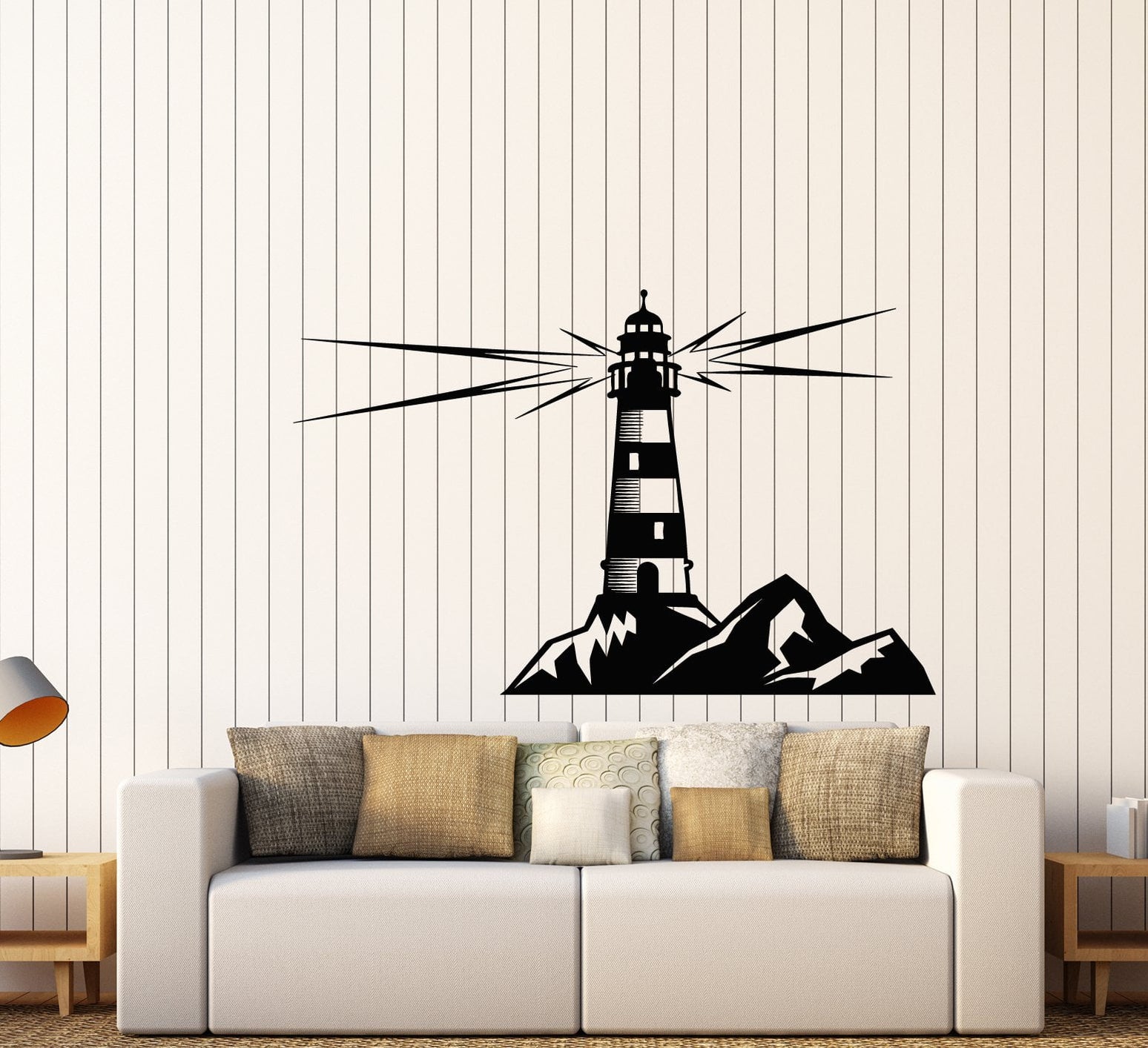 Vinyl Wall Decal Lighthouse Nautical For Sailor Sea Ocean Style Sticke ...