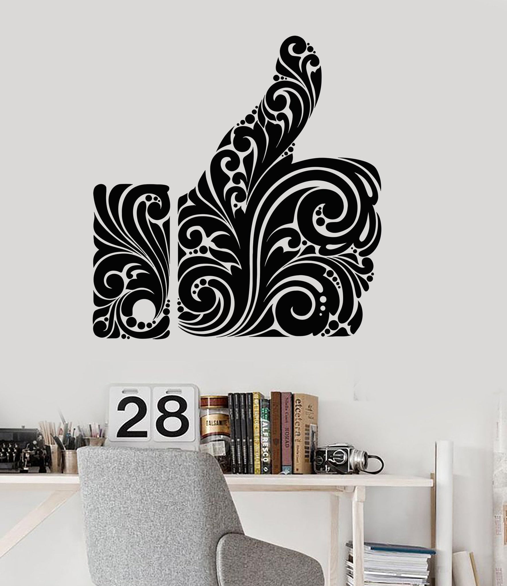 Vinyl Wall Decal Thumb Like Ok Social Networks Geek Stickers Unique Gi ...