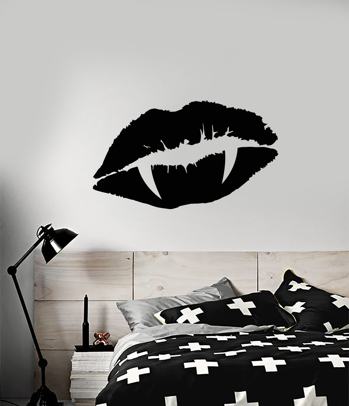 Vinyl Wall Decal Sexy Lips Vampire Girl Fangs Stickers (3608ig ...