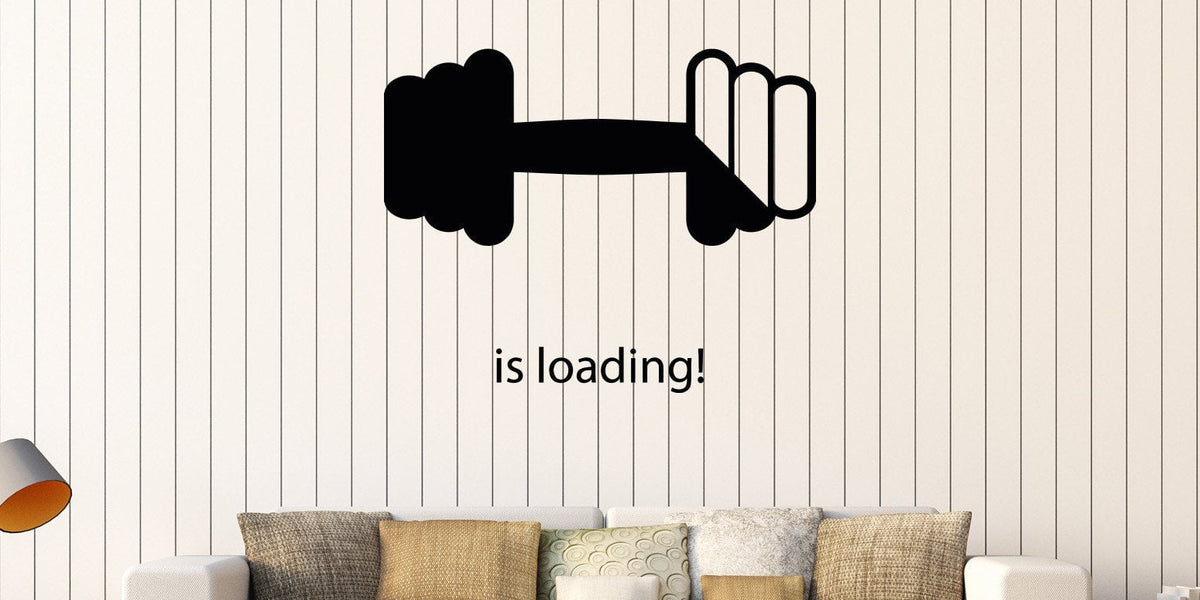 Vinyl Wall Decal Dumbbell Gym Quote Fitness Club Sports Stickers Uniqu ...