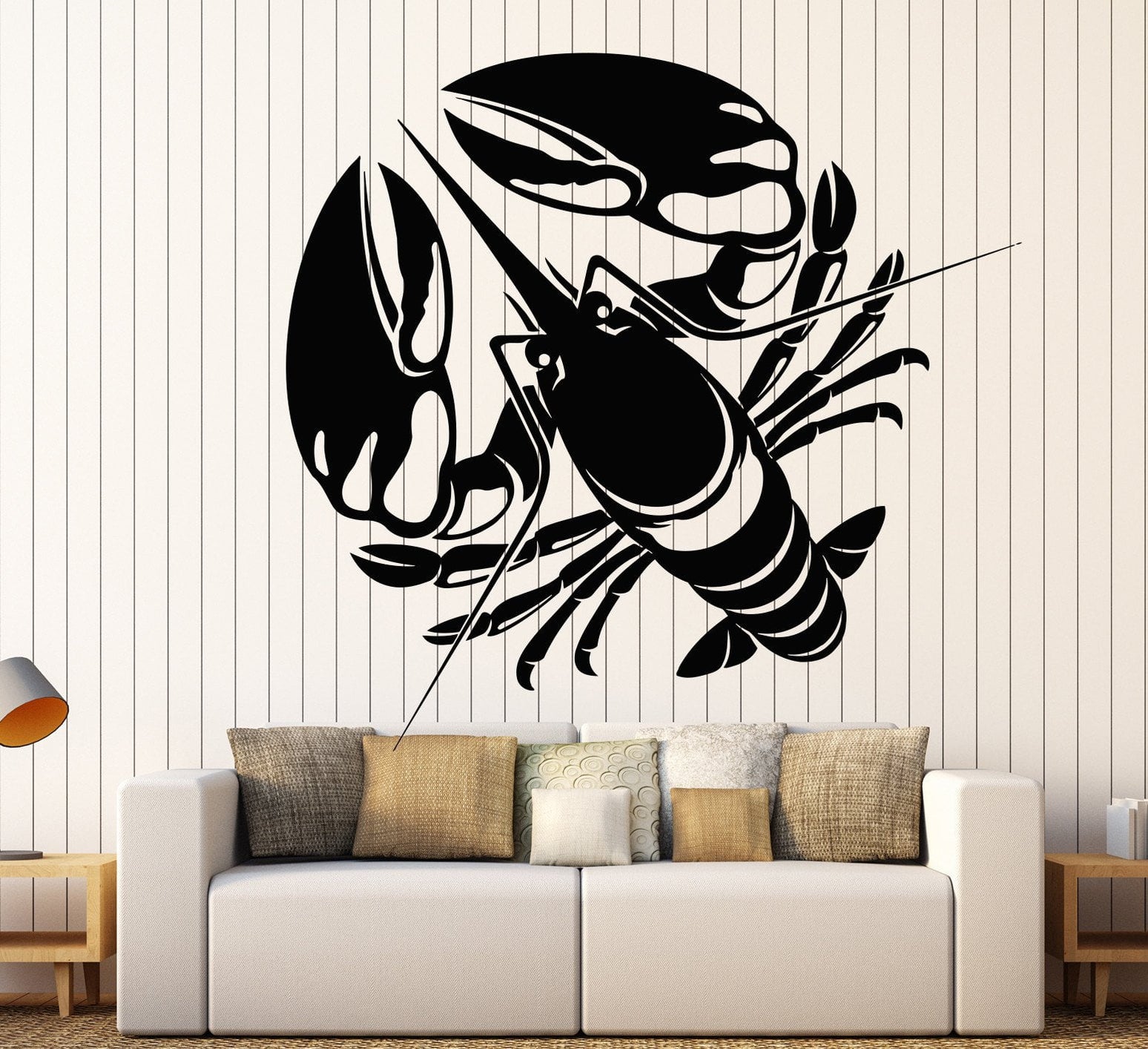 Vinyl Wall Decal Lobster Homar Sea Animal Kitchen Decor Restaurant Sti ...