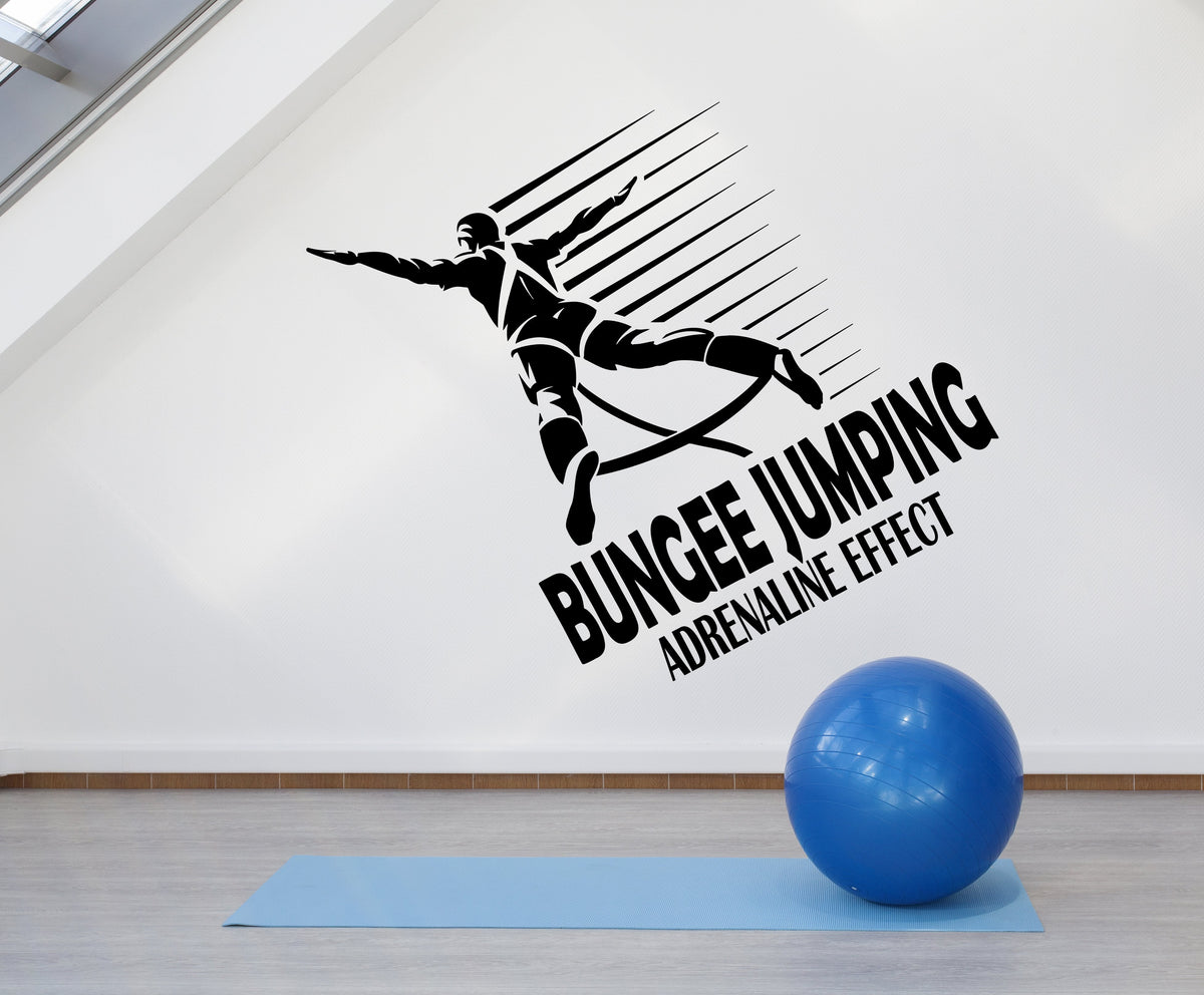 Vinyl Wall Decal Bungee Jumping Jumper Logo Extreme Sport Stickers (25 ...