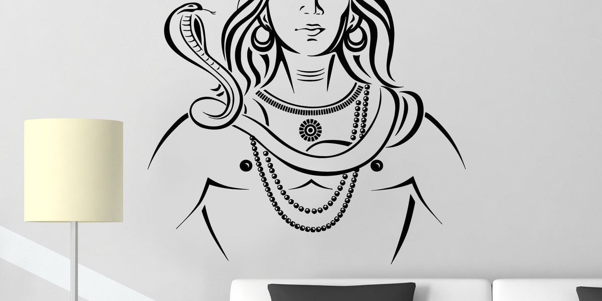Vinyl Wall Decal Lord Shiva Hinduism India God Religion Stickers Uniqu ...