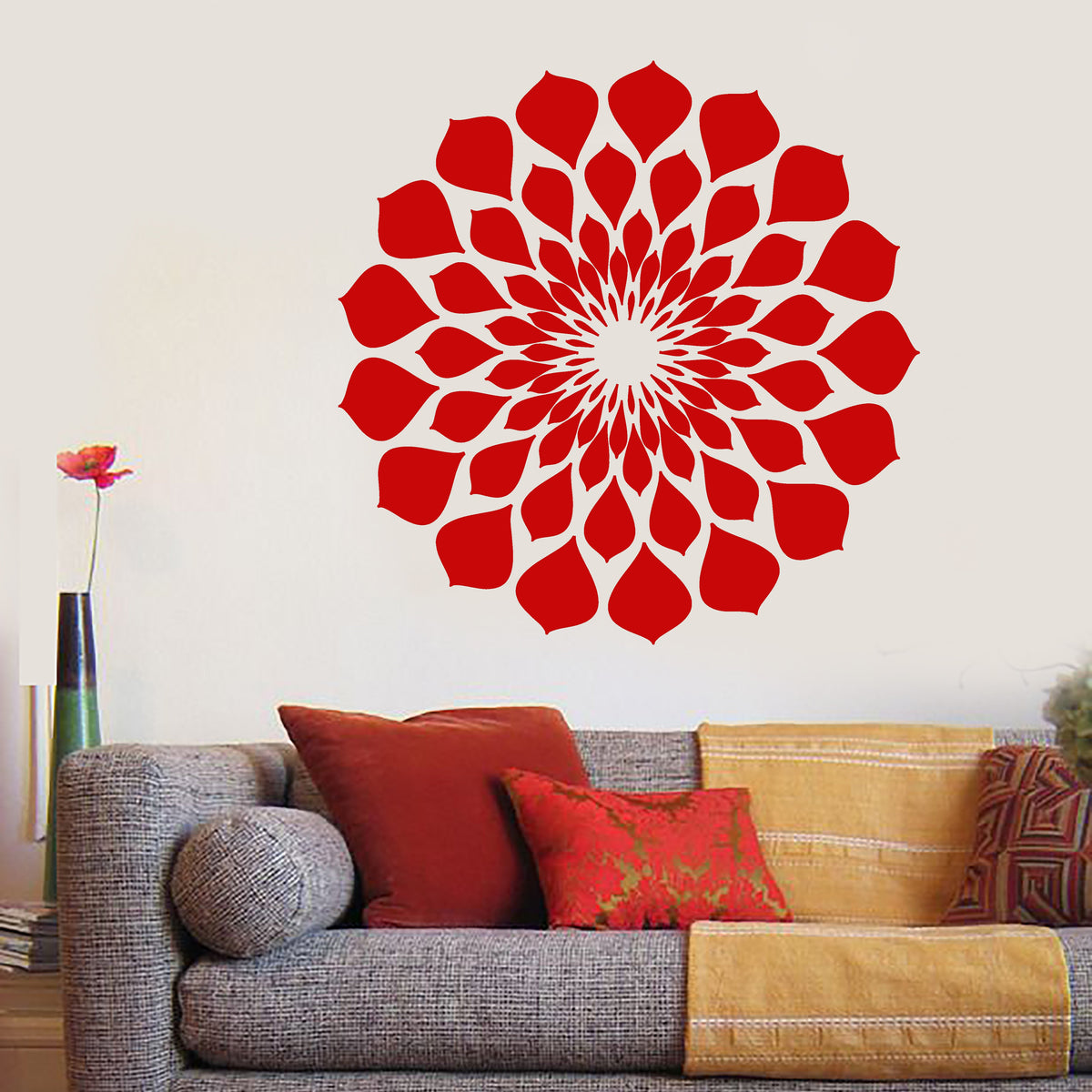 Vinyl Wall Decal Lotus Flower Nature Style Garden Decor Stickers Uniqu ...
