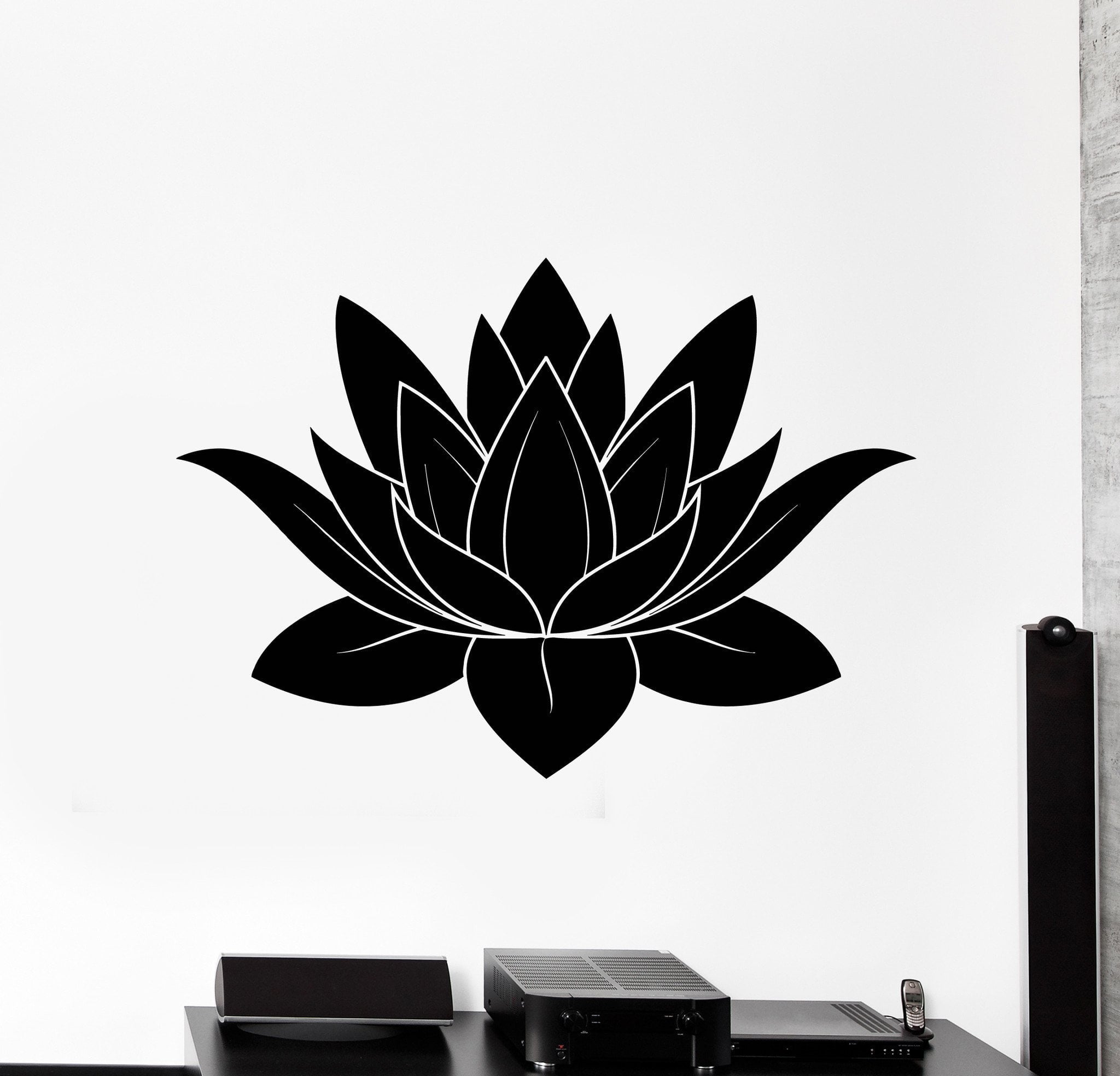 Wall Stickers Vinyl Decal Lotus Flower Buddhism Symbol of Purity Talis ...