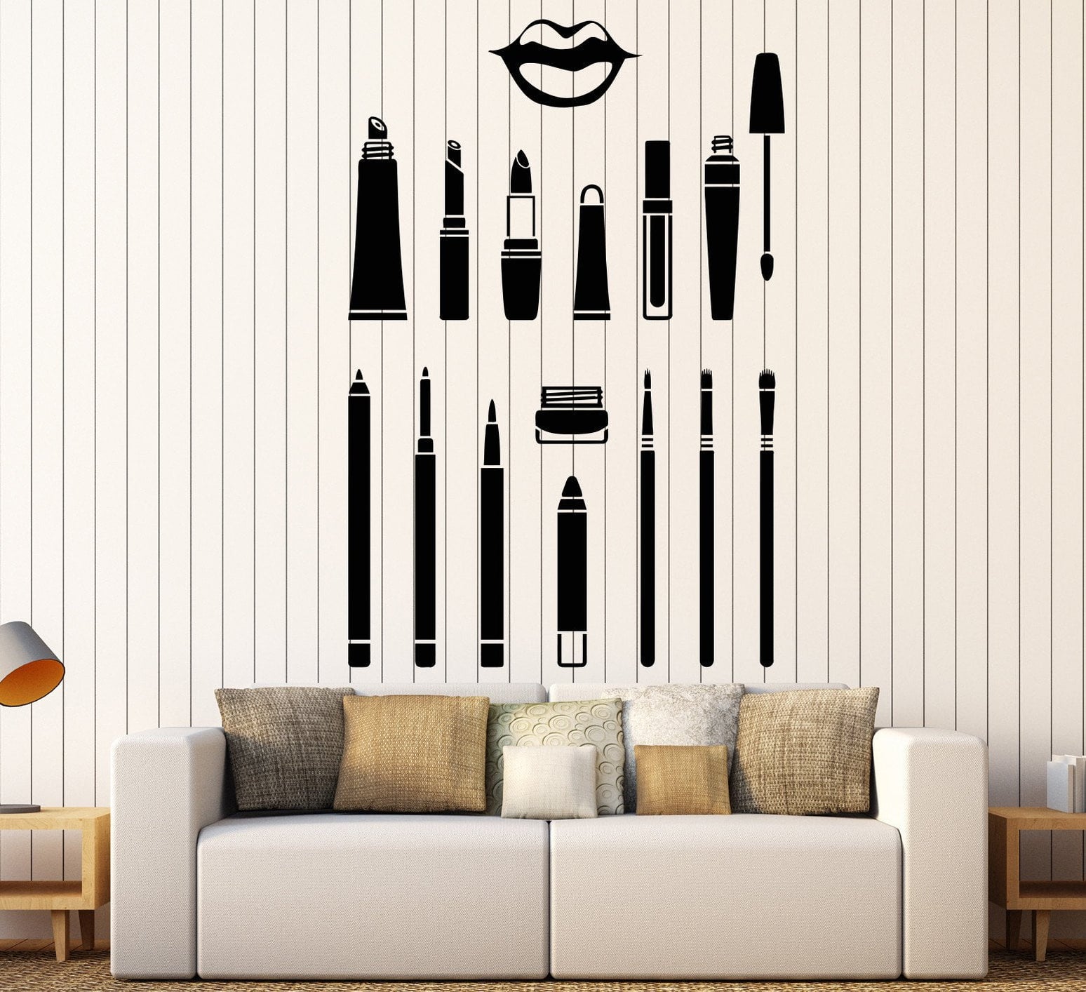 Vinyl Wall Decal Cosmetics Makeup Artist Visagiste Beauty Salon Sticke ...
