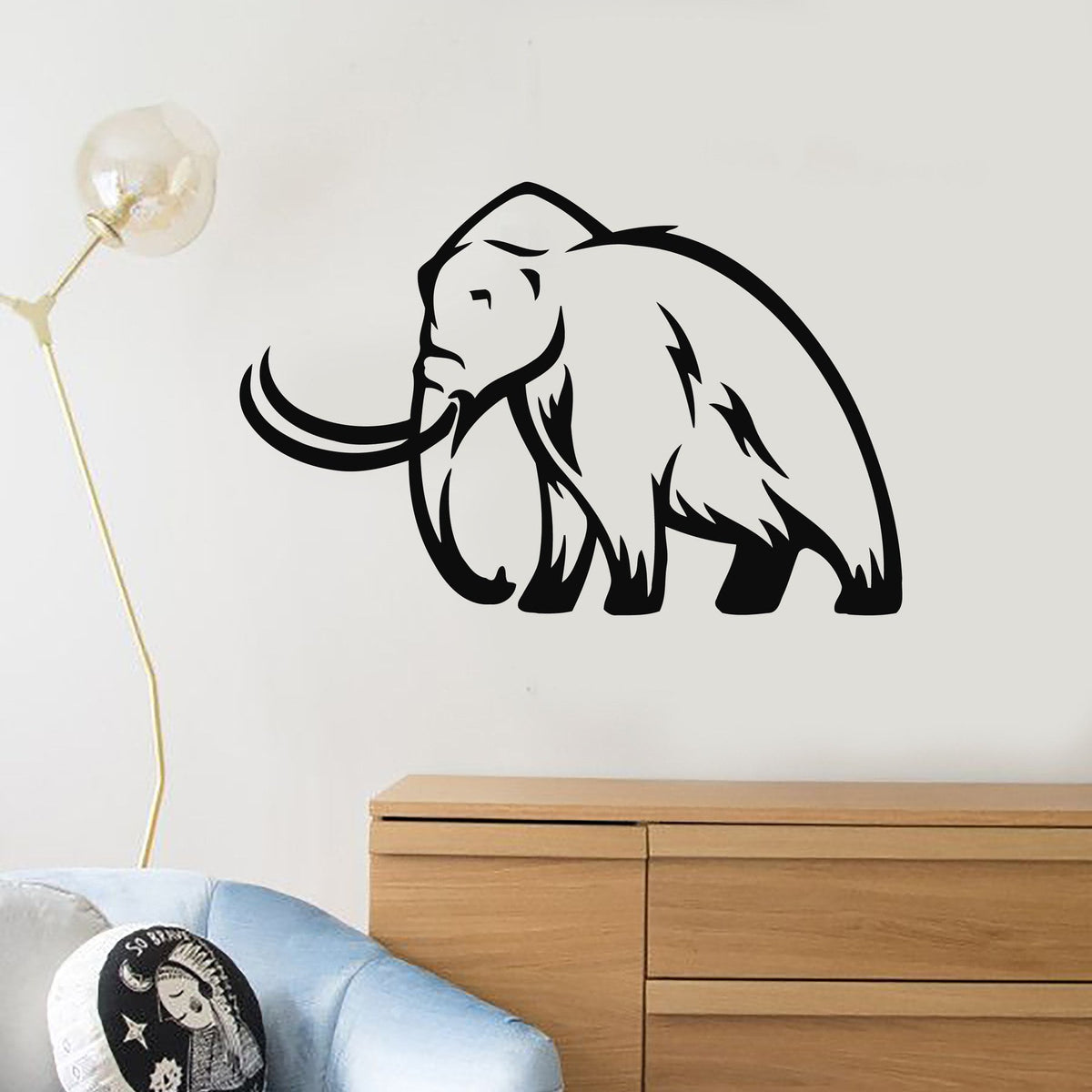 Wall Stickers Vinyl Decal Mammoth Animal Home Decor Murals Unique Gift ...