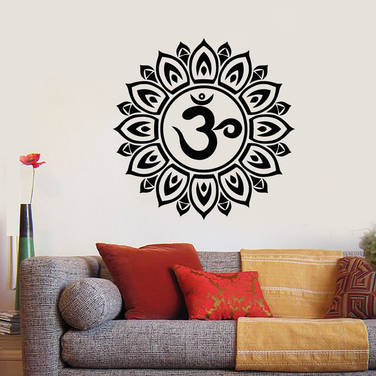 Sale Mandala Lotus Flower Vinyl Wall Decal Stickers (3421ig ...