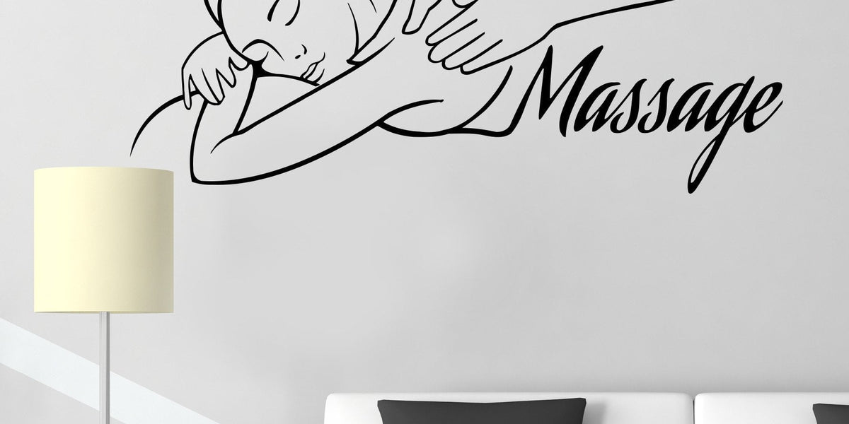 Vinyl Wall Decal Massage Room Spa Woman Relax Beauty Stickers Unique G ...