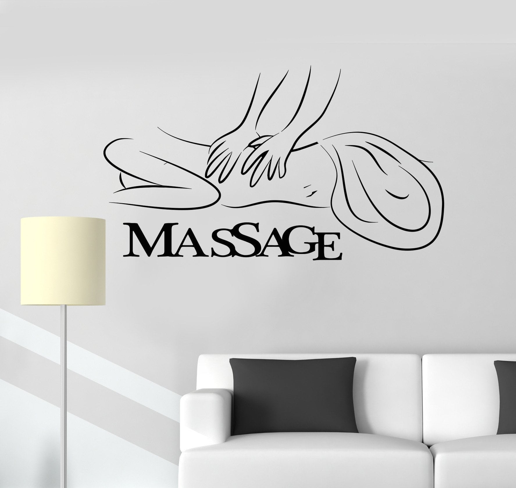 Vinyl Wall Decal Massage Room Spa Beauty Woman Salon Stickers Unique G ...