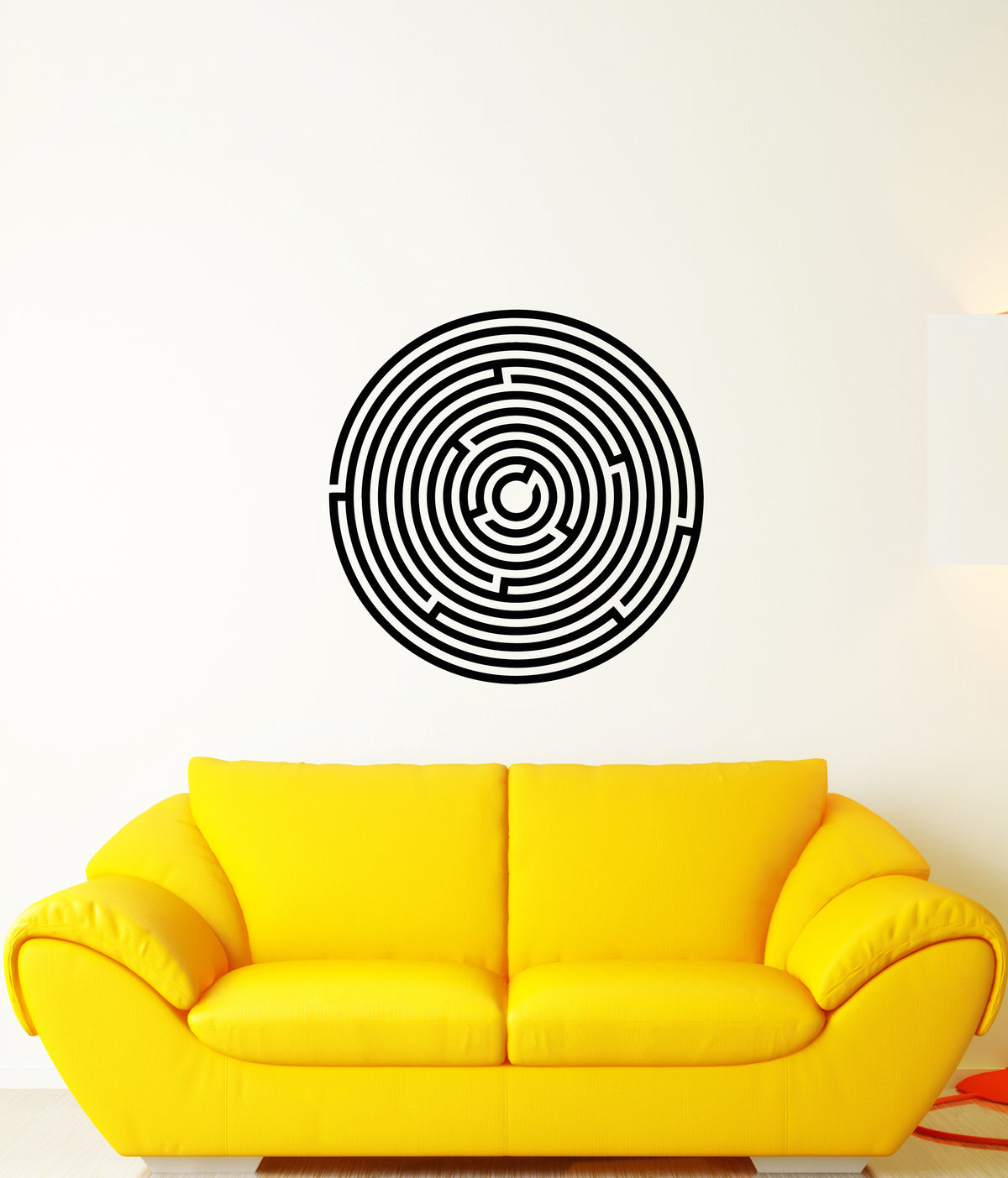 Vinyl Wall Decal Abstract Puzzle Round Maze Home Decor Stickers (3979i ...
