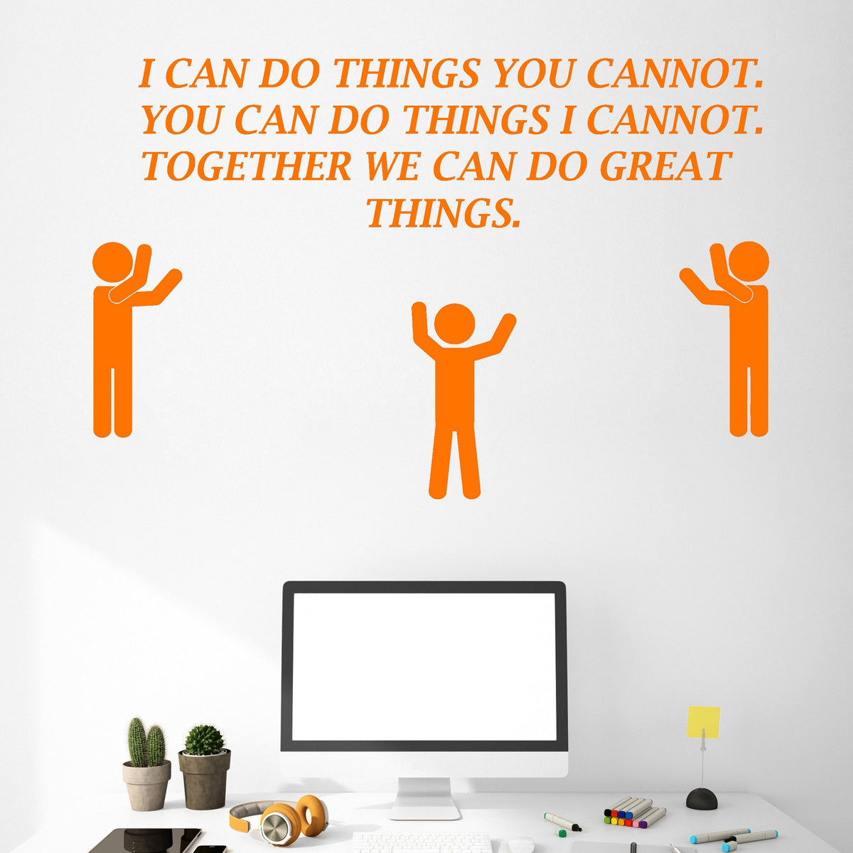 Vinyl Wall Decal Motivation Quote Office Team Teamwork Inspire Sticker ...