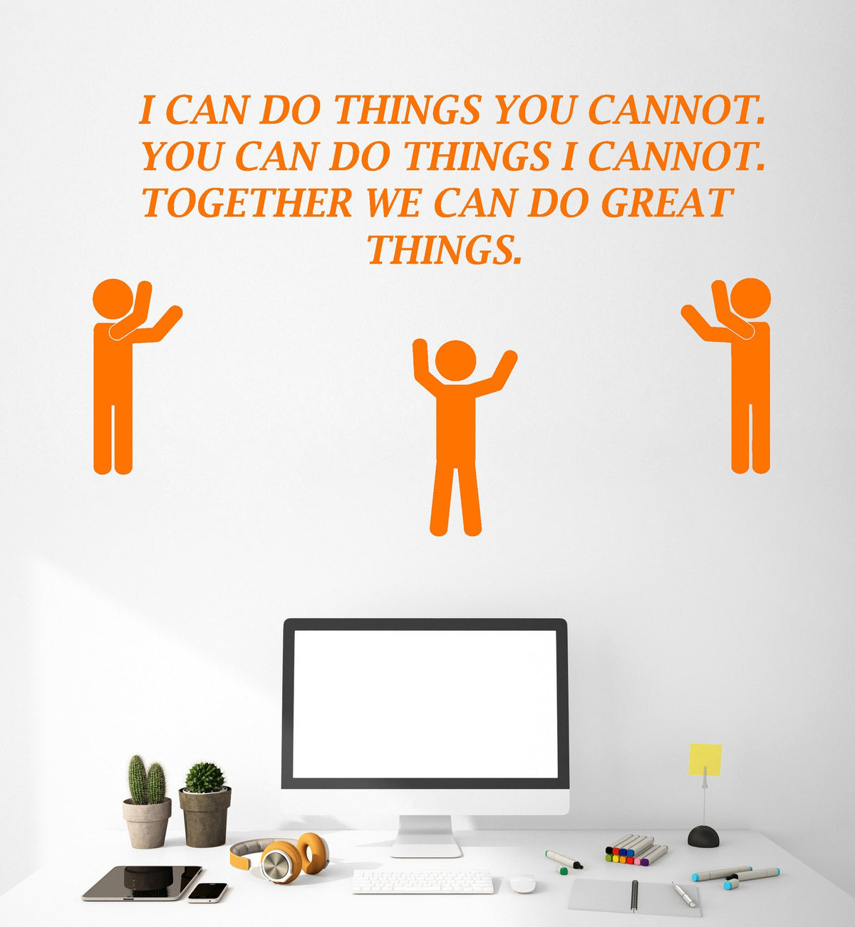 Vinyl Wall Decal Motivation Quote Office Team Teamwork Inspire Sticker ...