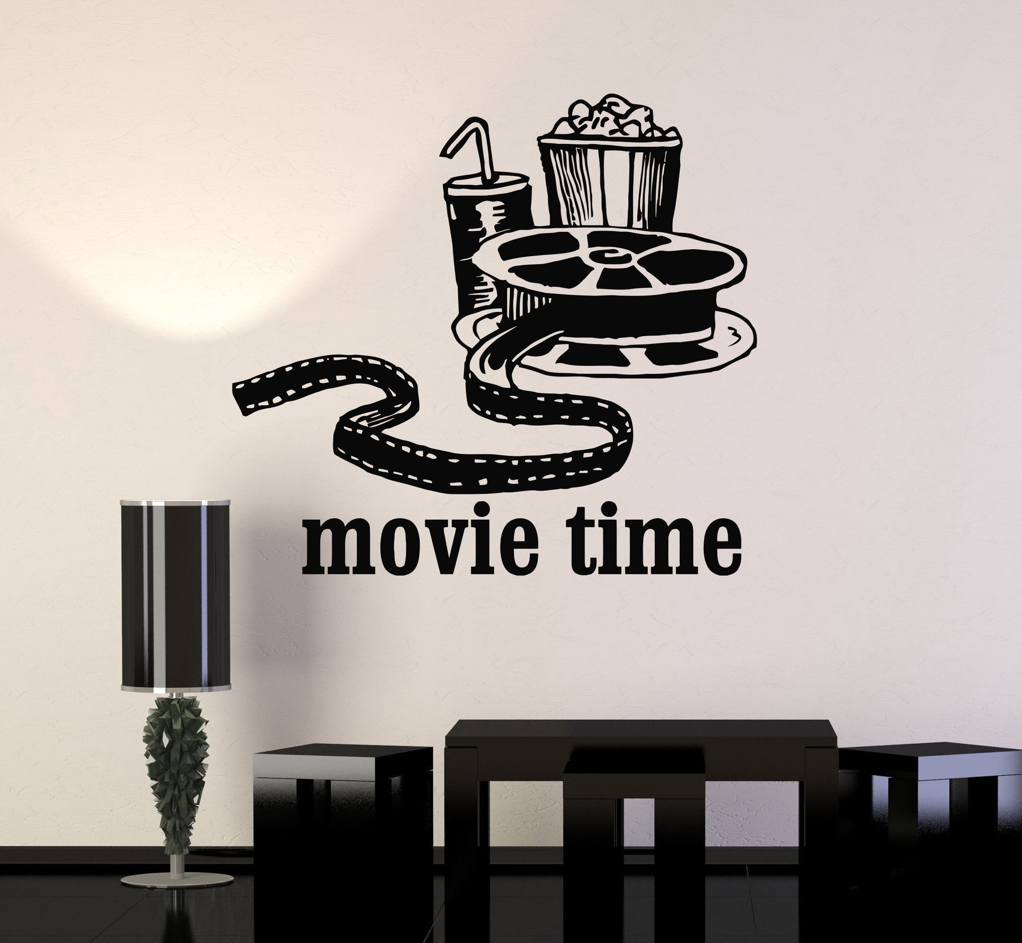 Vinyl Wall Decal Movies Cinema Film Popcorn Room Decor Stickers Mural ...