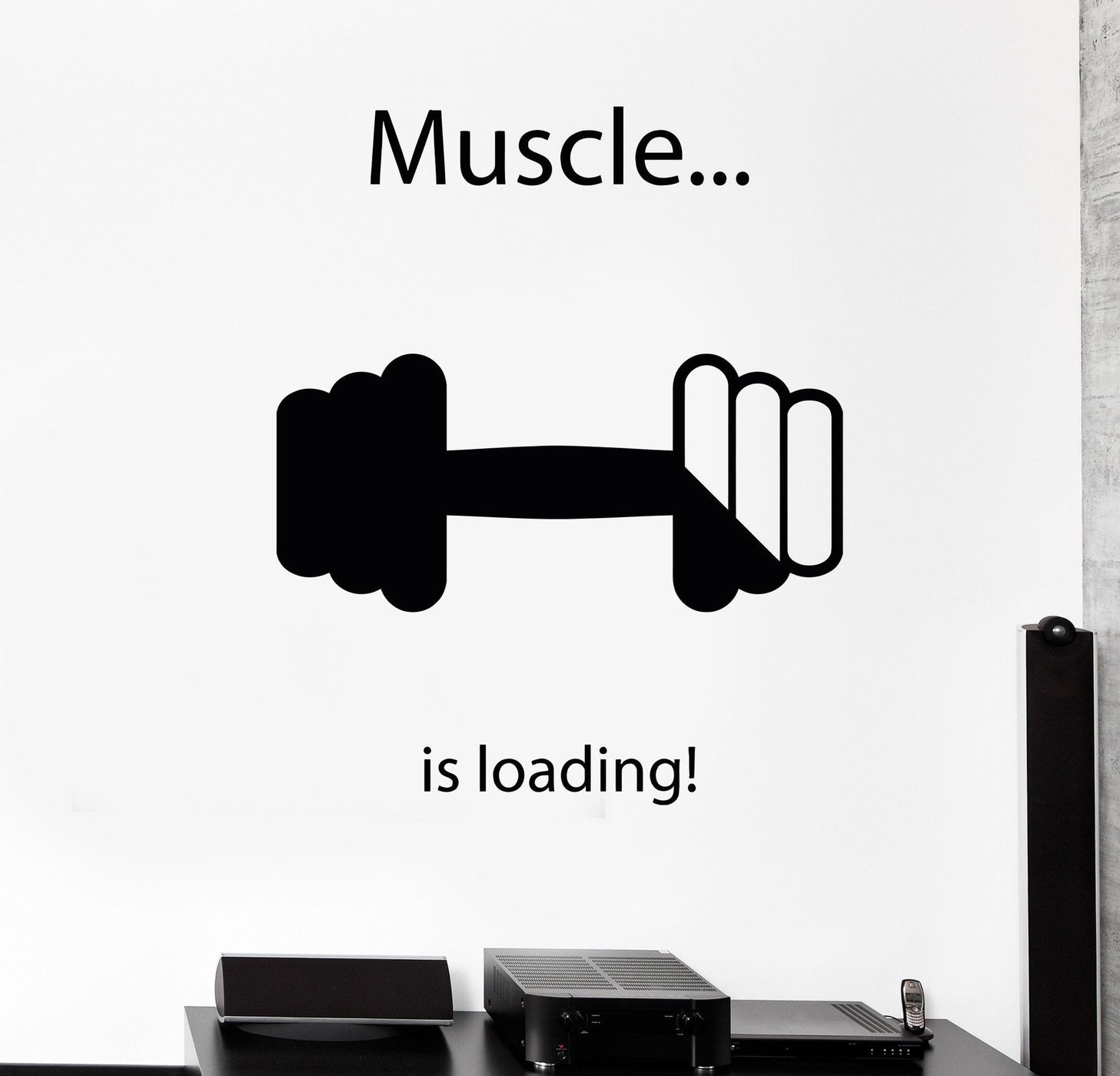 Vinyl Wall Decal Dumbbell Gym Quote Fitness Club Sports Stickers Uniqu ...
