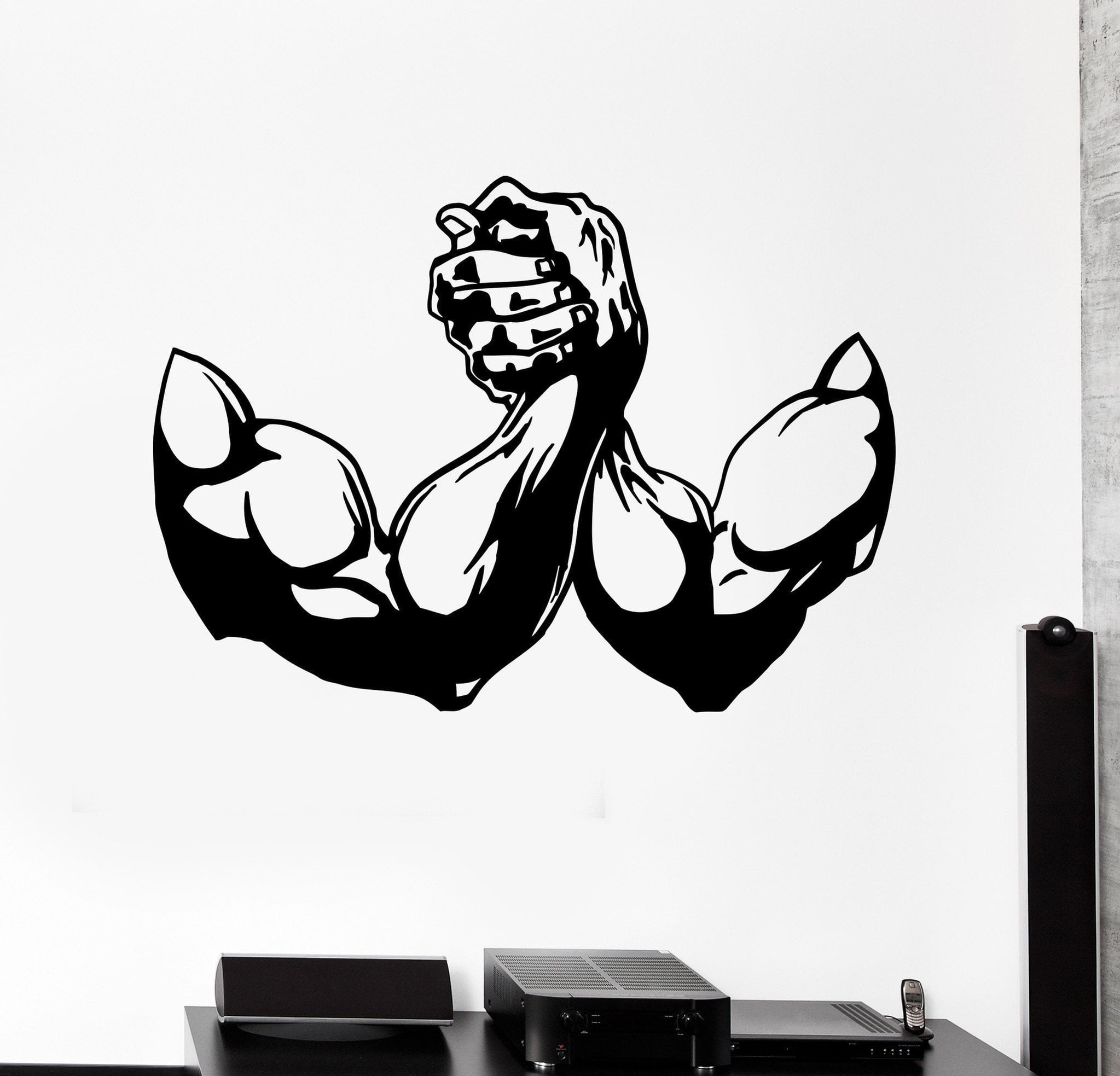 Vinyl Wall Decal Muscle Bodybuilding Fitness Gym Sports Stickers Uniqu ...