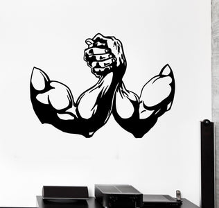 Vinyl Wall Decal Muscle Bodybuilding Fitness Gym Sports Stickers Uniqu ...