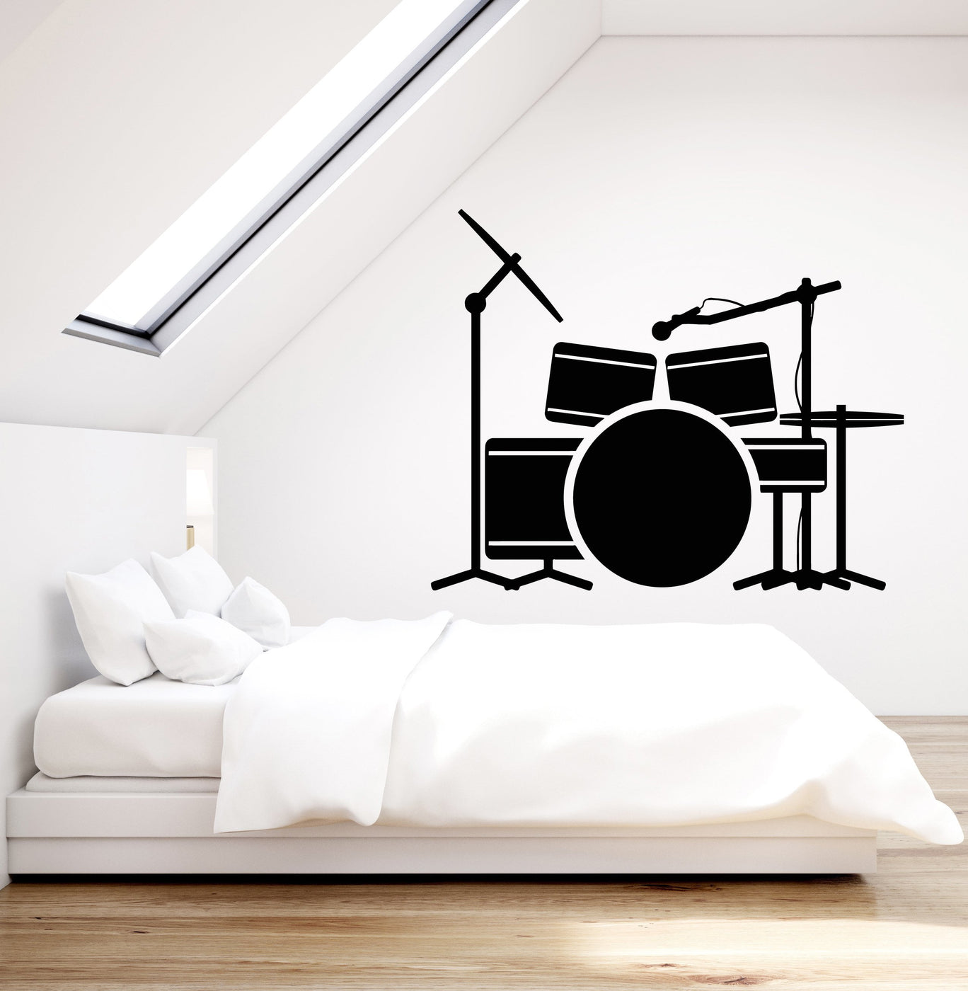 Vinyl Wall Decal Drum Installation Drummer Musician Music Band Sticker ...
