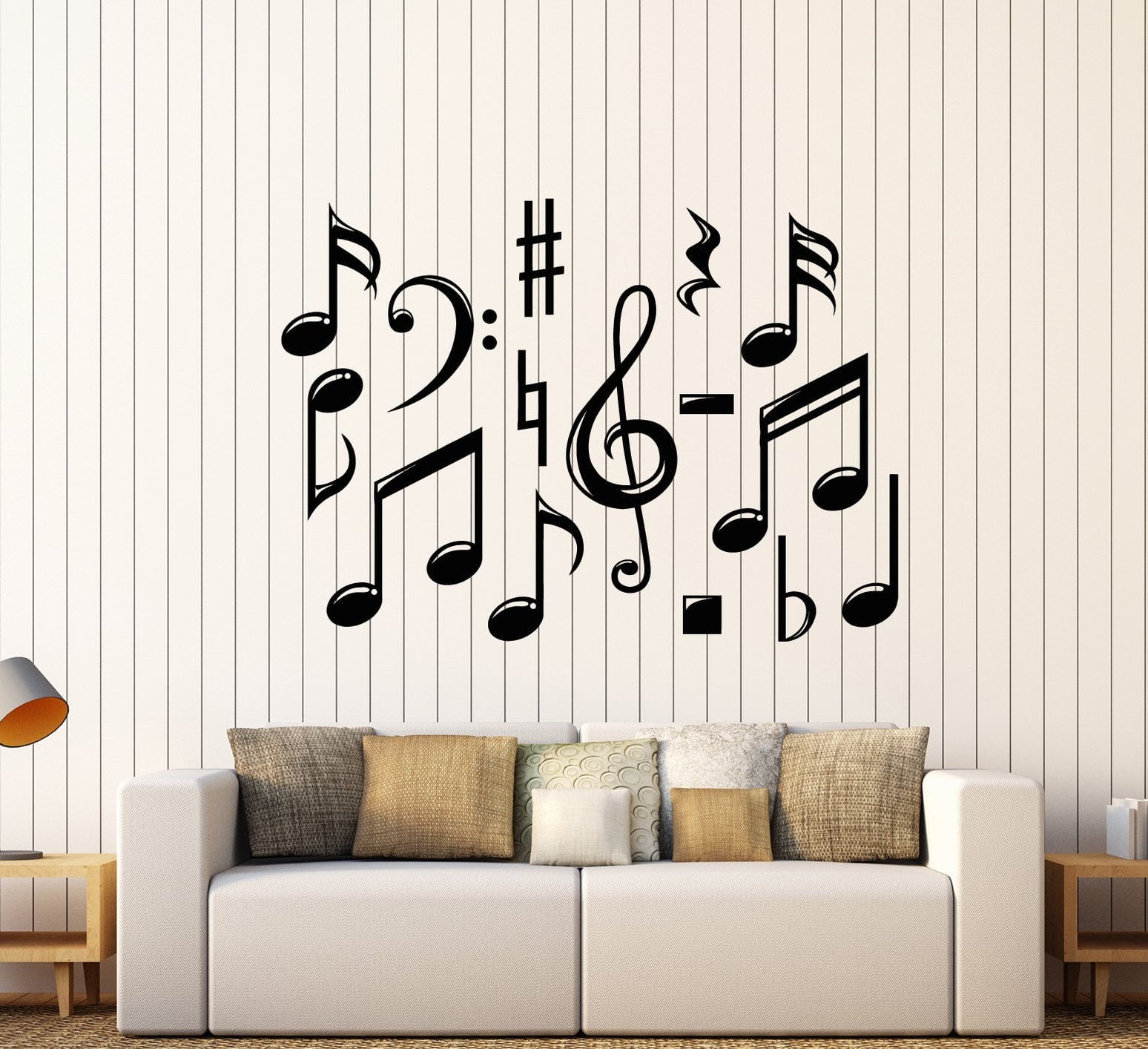Vinyl Wall Decal Sheet Music Notes Сlef For Musician Stickers (3043ig ...