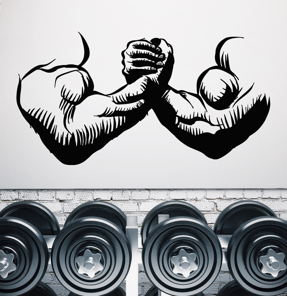 Vinyl Wall Decal Gym Muscles Man Hands Bodybuilder Beautiful Body Stic ...
