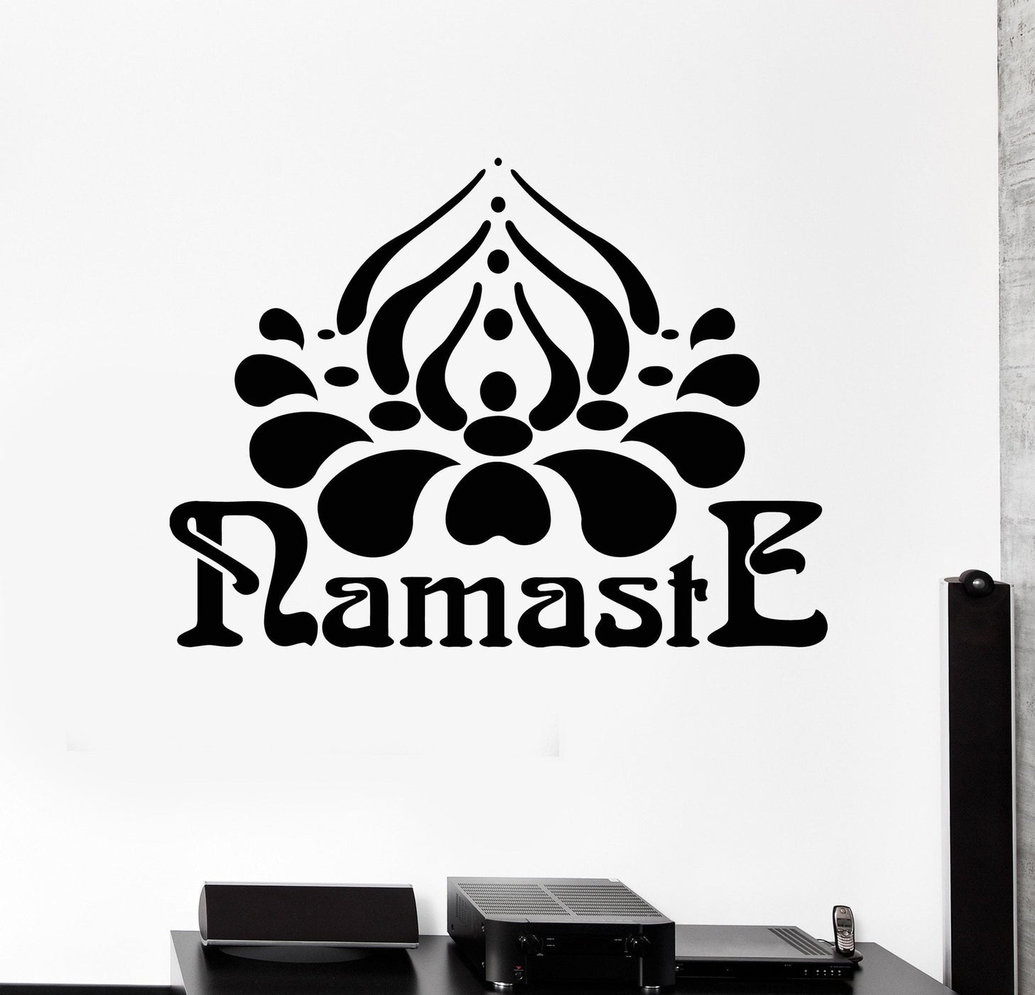 Vinyl Wall Decal Namaste Hinduism Yoga Hindu India Stickers Mural Uniq ...