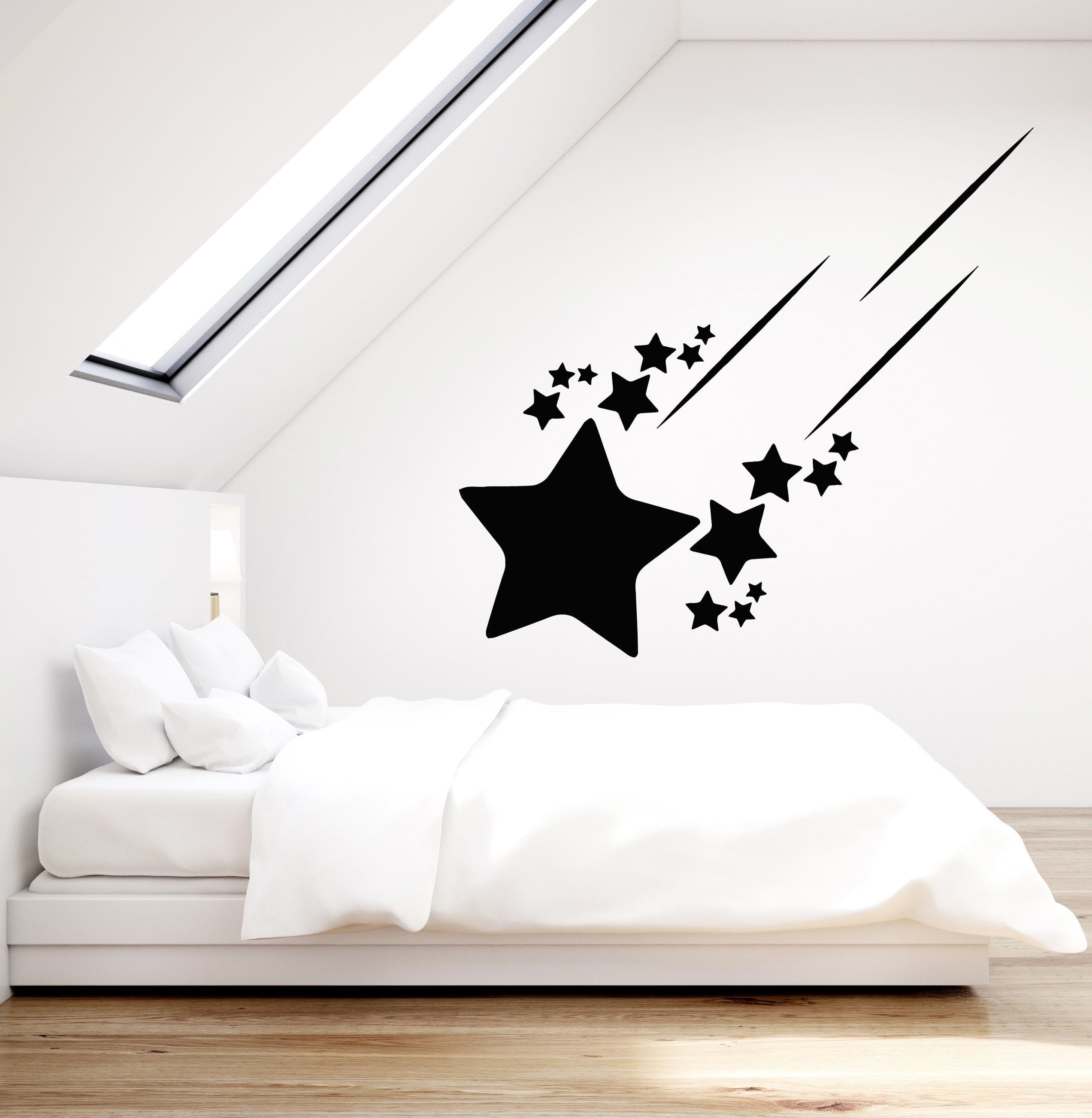 Vinyl Wall Decal Cartoon Comet Stars Space Stickers (2334ig ...