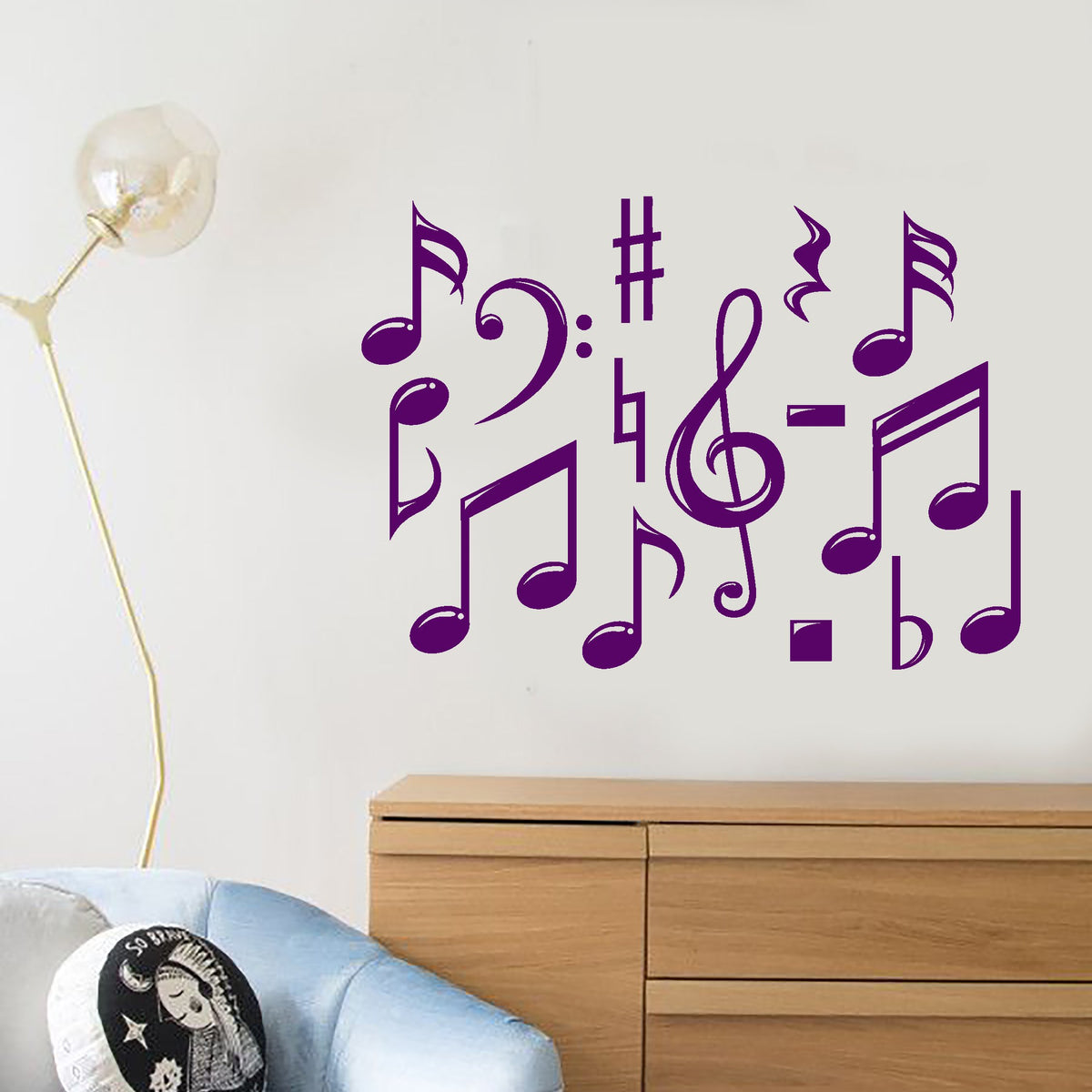 Vinyl Wall Decal Sheet Music Notes Сlef For Musician Stickers (3043ig ...