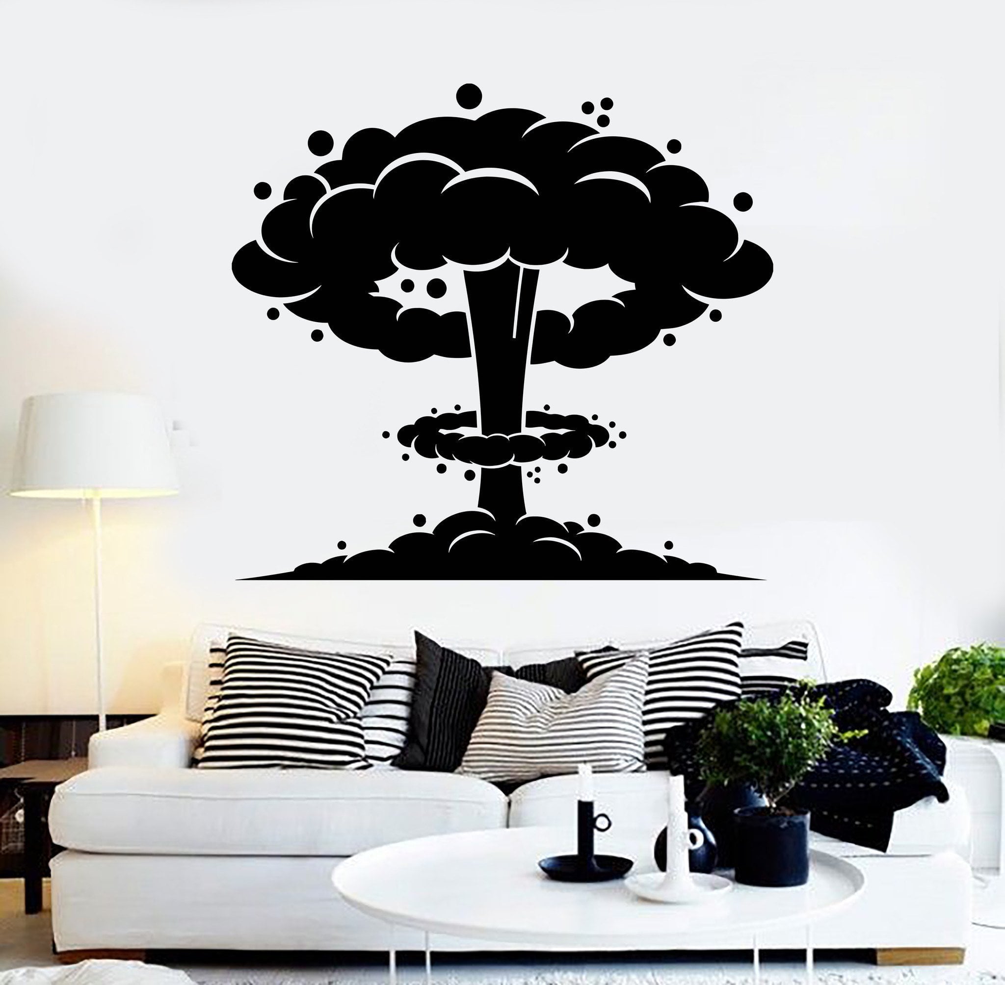 Vinyl Wall Decal Nuclear Explosion Catastrophe Stickers Mural Unique G ...