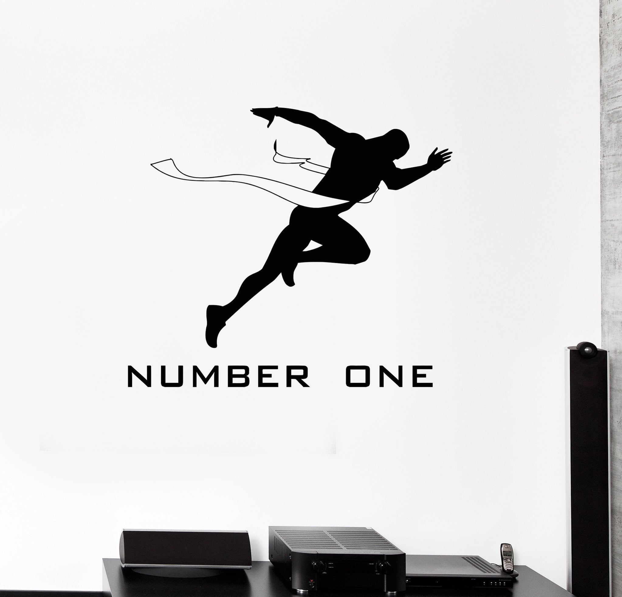 Vinyl Wall Decal Running Motivation Quote Runner Run Stickers Unique G ...