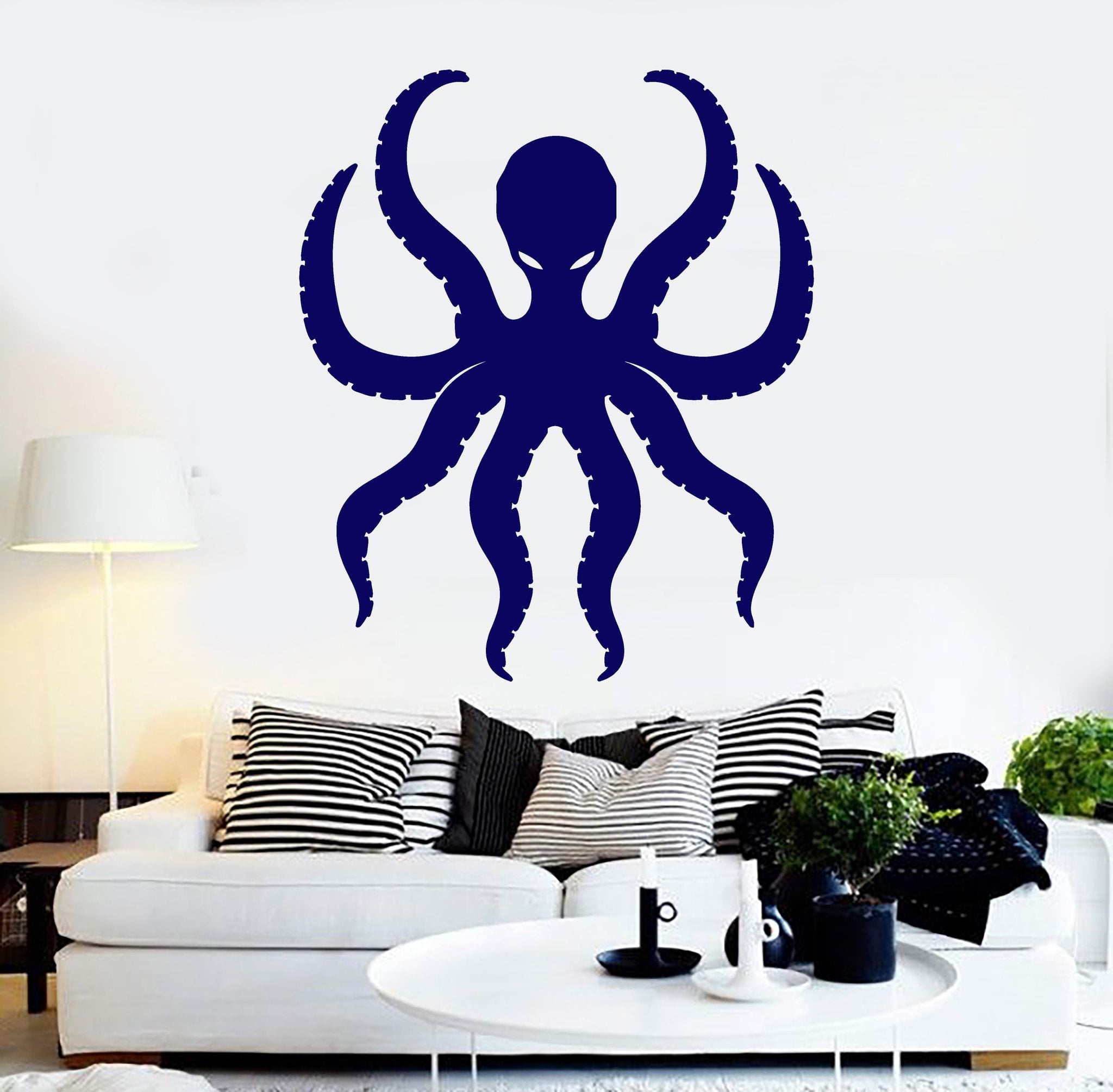 Vinyl Wall Decal Octopus Tentacles Marine Animal Ocean Stickers Unique ...