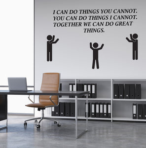 Vinyl Wall Decal Motivation Quote Office Team Teamwork Inspire Sticker ...