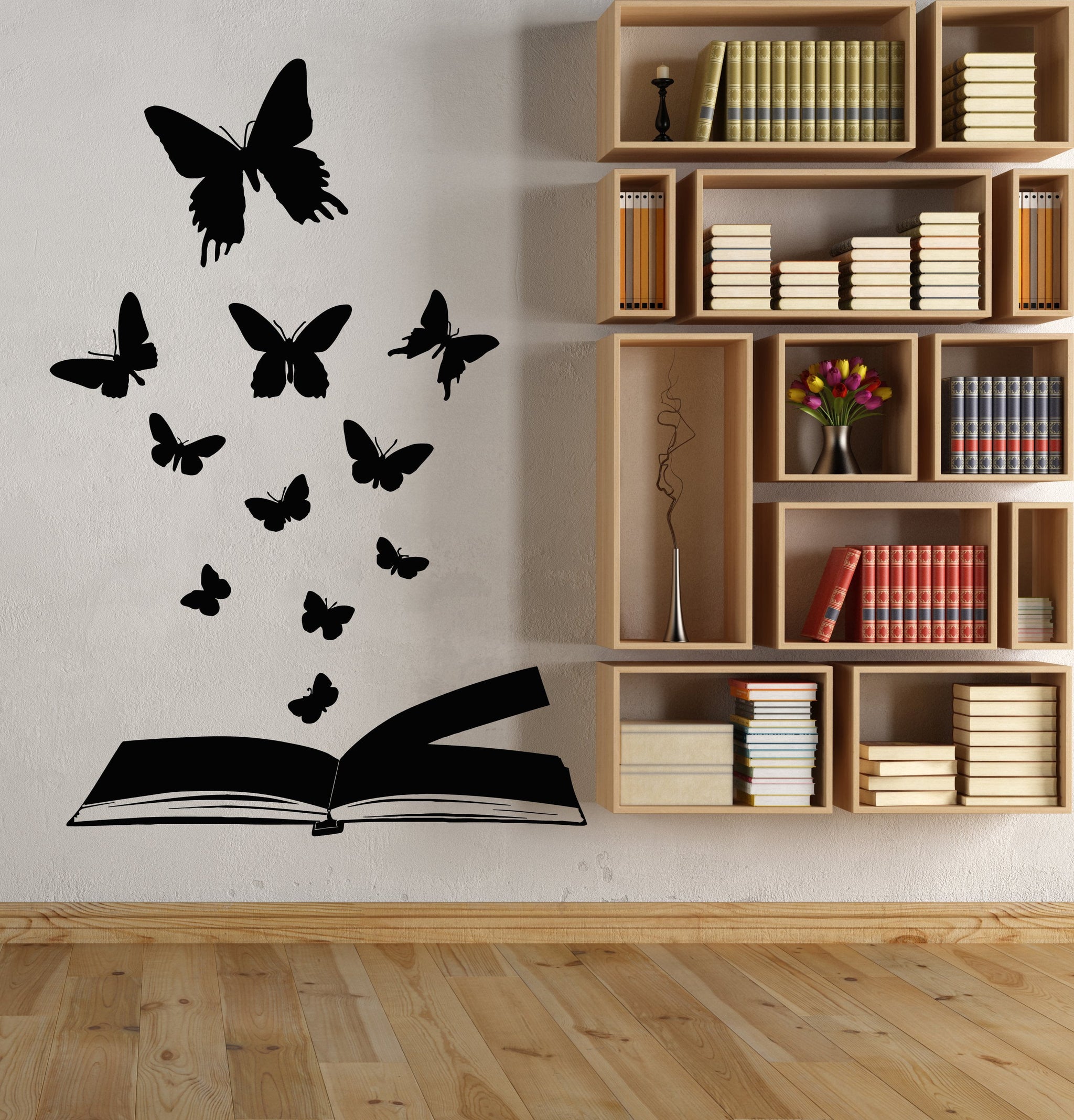 Custom Book & Library Wall Stickers And Decals Collection ...