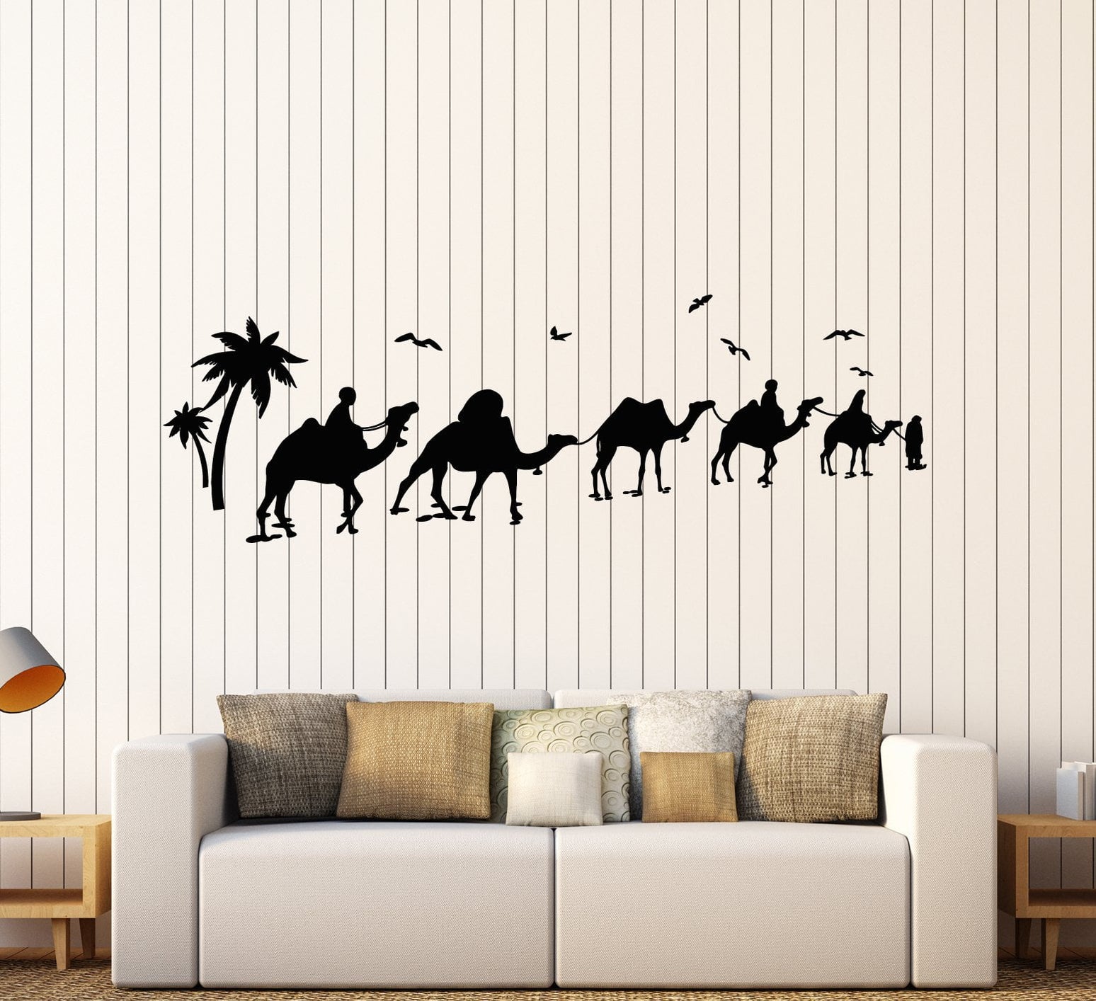 Vinyl Wall Decal Desert Oasis Camels Bedouins Nomads Stickers Unique G ...