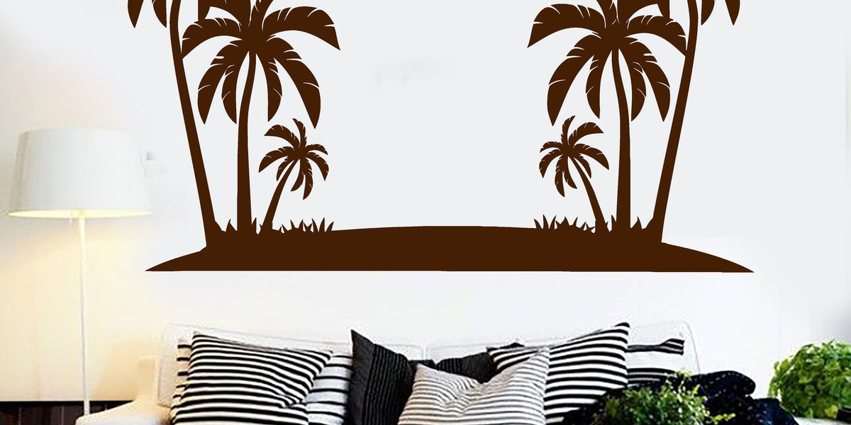 Vinyl Wall Decal Palm Trees Island Beach Style Stickers Mural Unique G ...